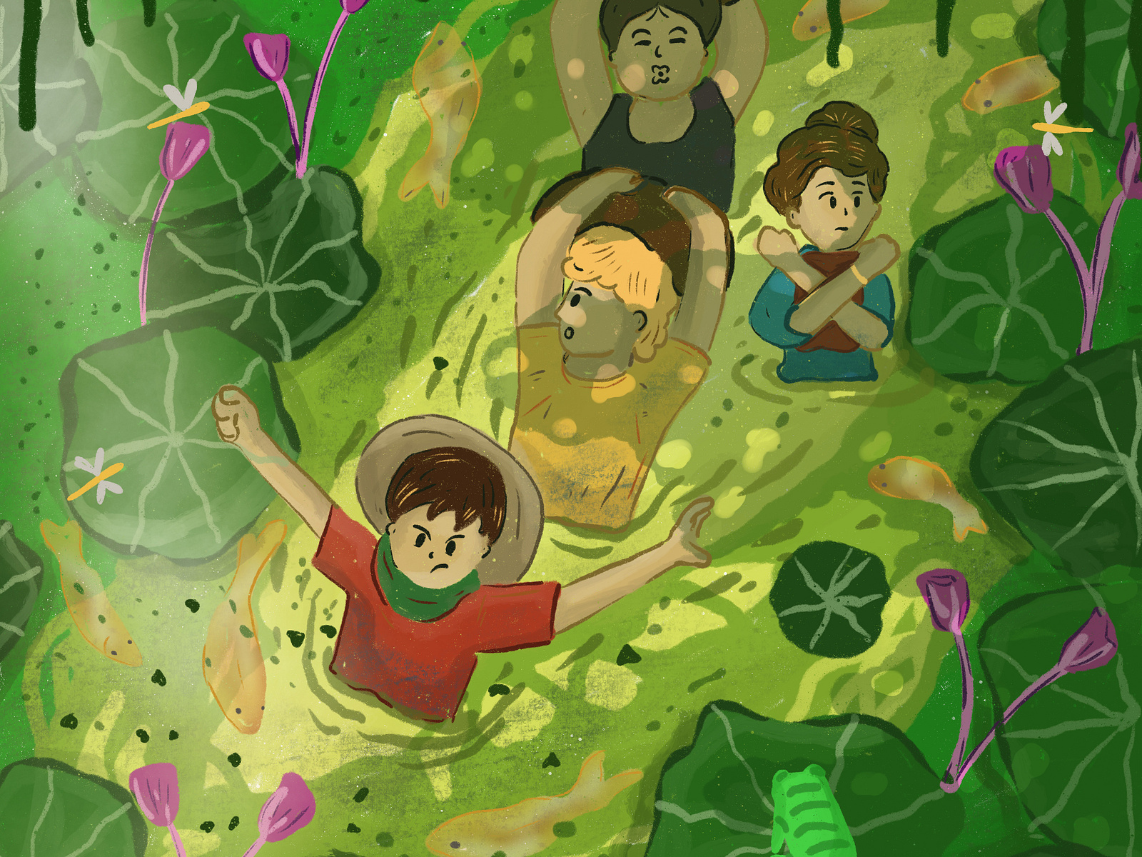 Swamp Think Treasure kids Illustration by FunkyArt Illustration on Dribbble
