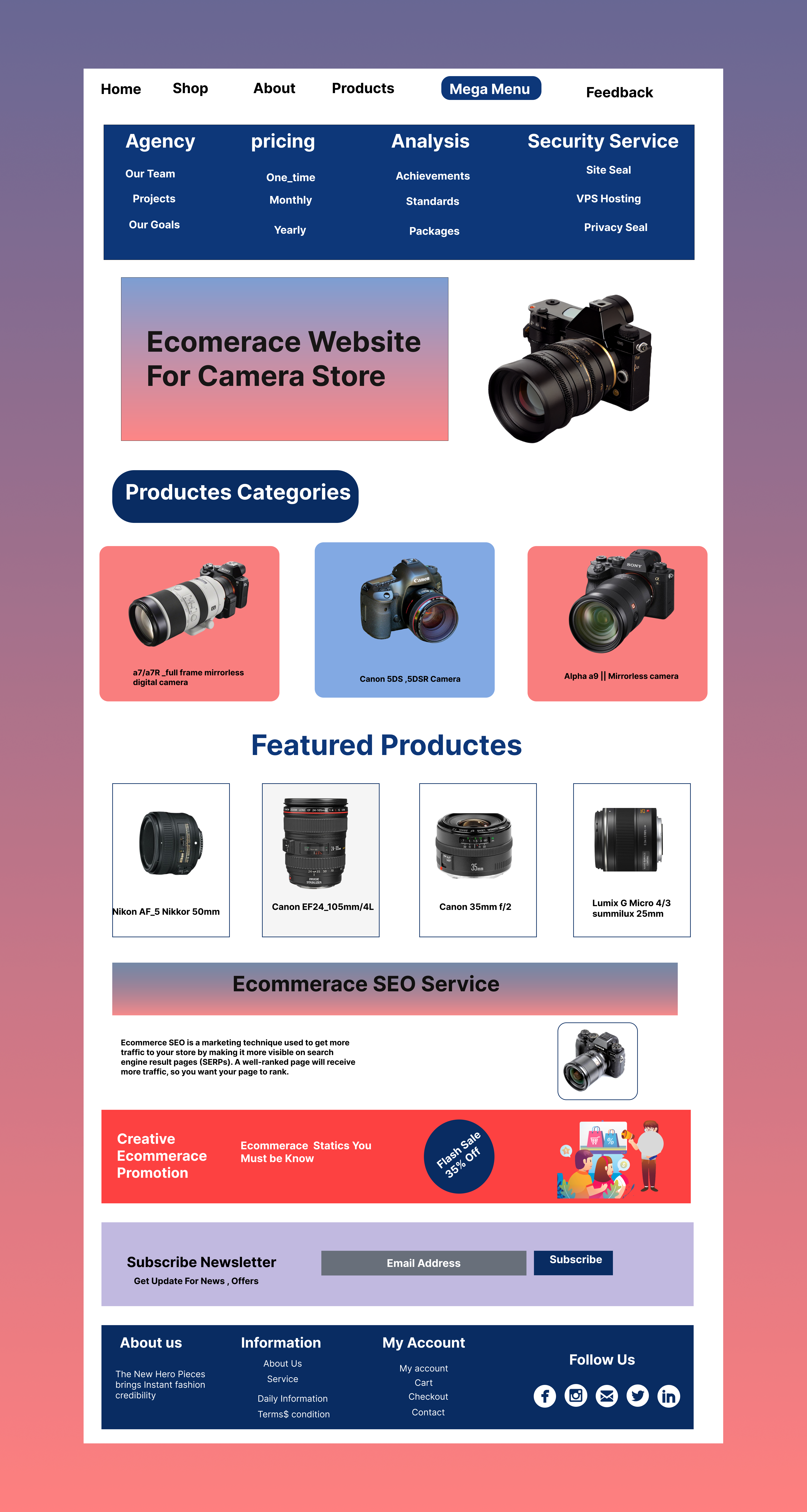 Camera Store Website designs, themes, templates and downloadable ...