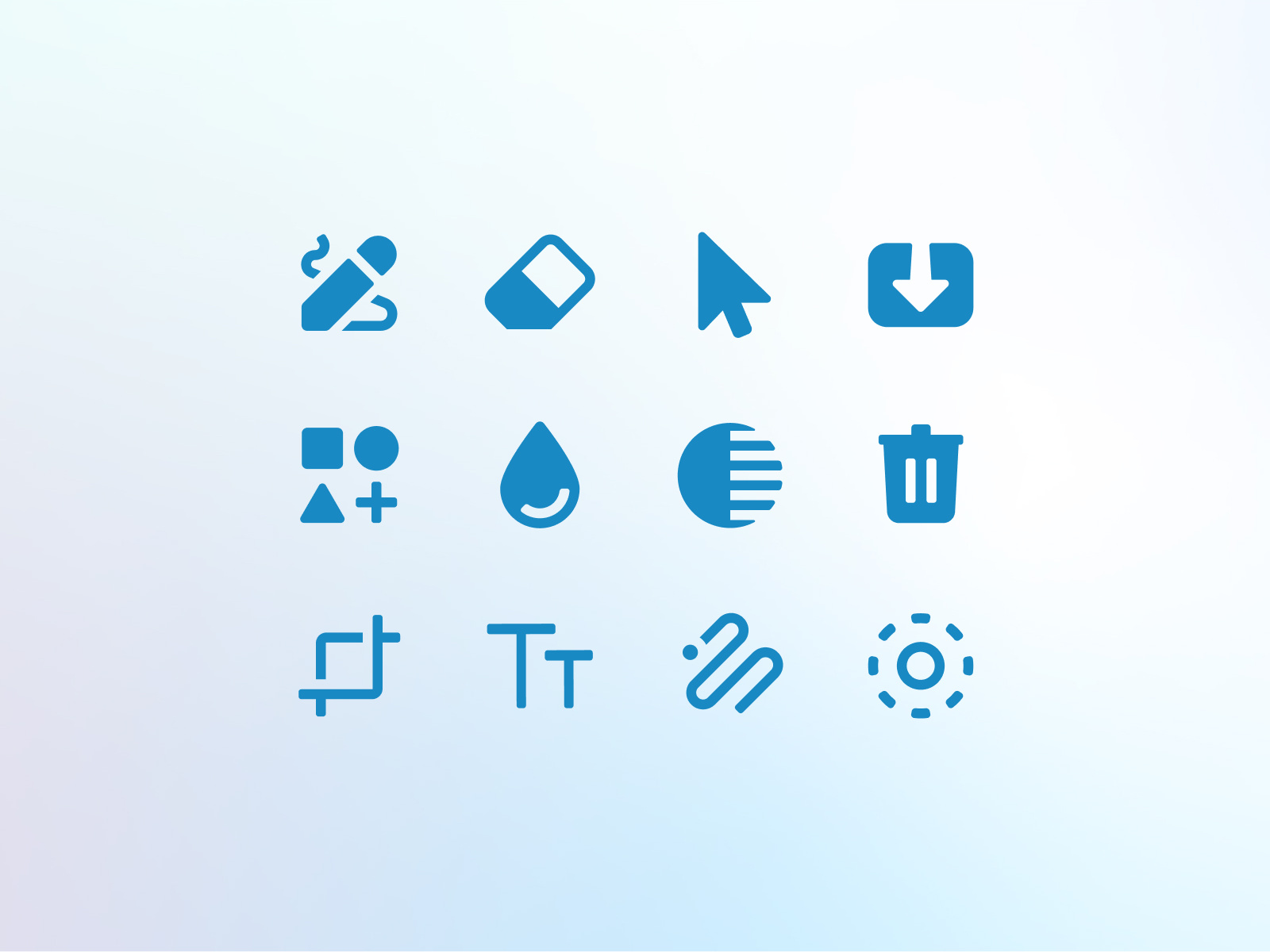 Icons for the drawing toolbar by Olga Prikhodko on Dribbble