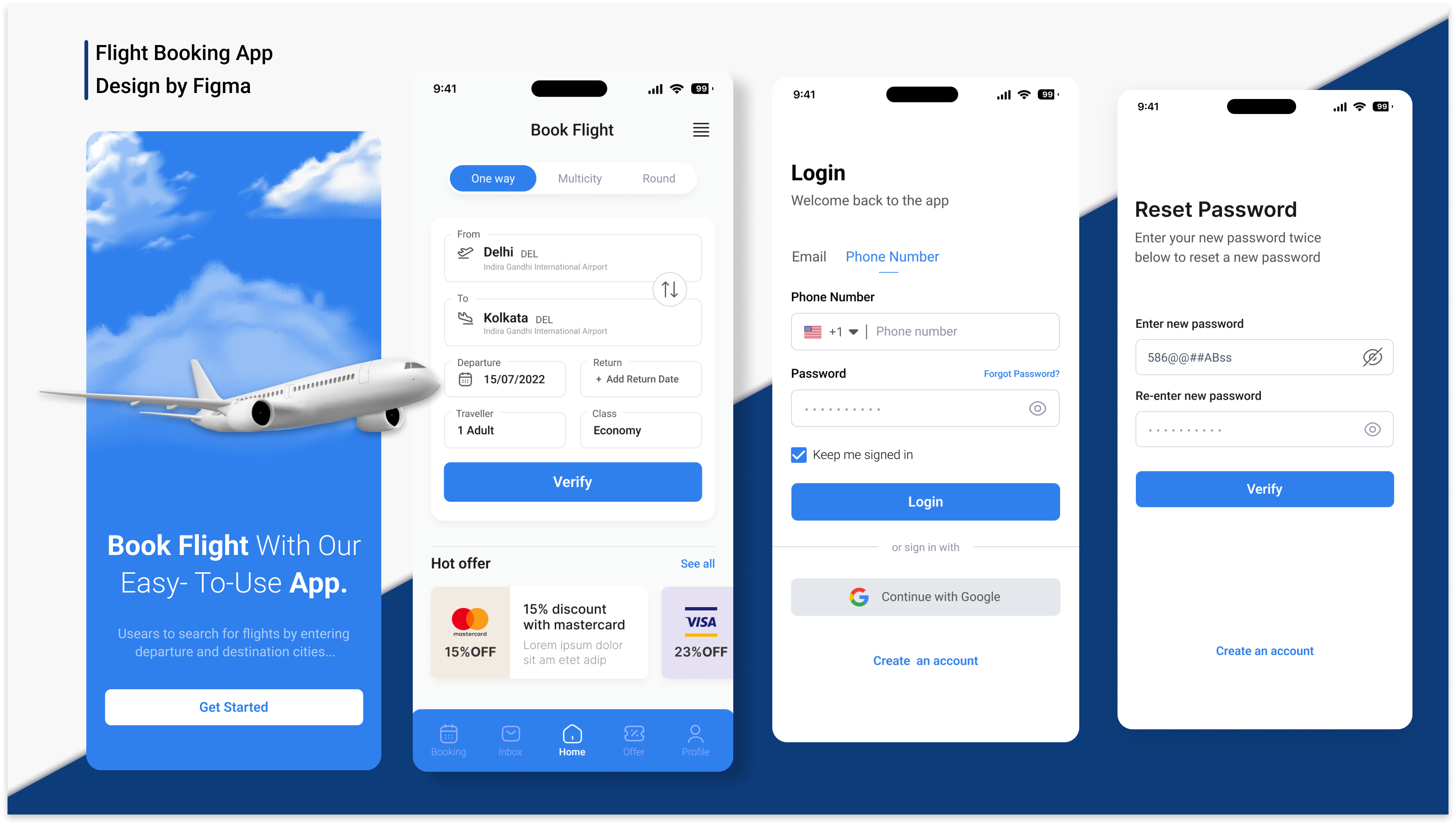 Flight Ticket Booking App by Bita Abbasi on Dribbble