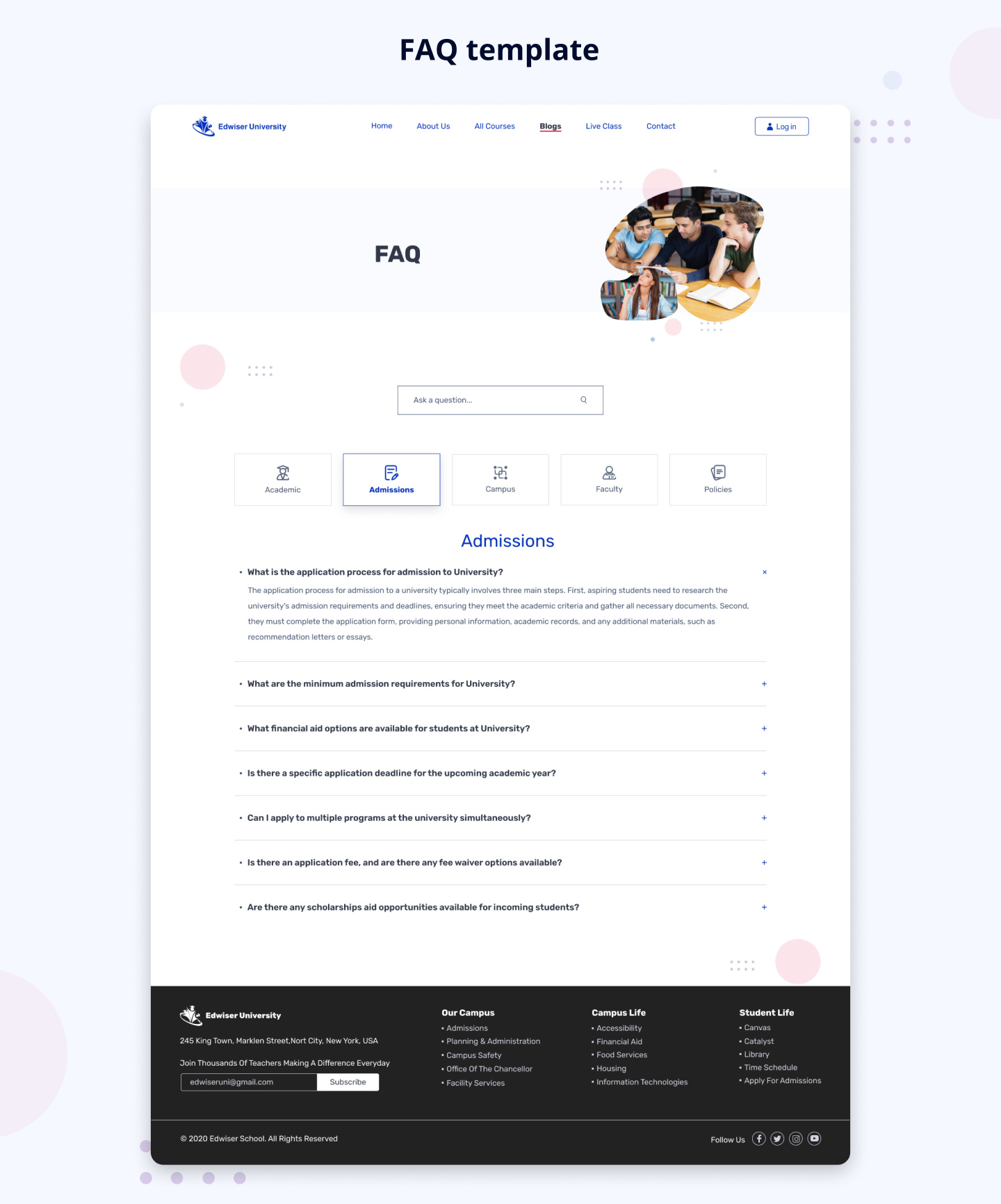 Moodle - University Moodle Template by Edwiser RemUI on Dribbble