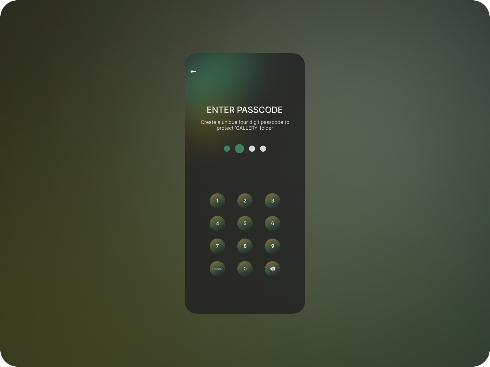 A screen to enter security PIN by Prashasti Dashora on Dribbble