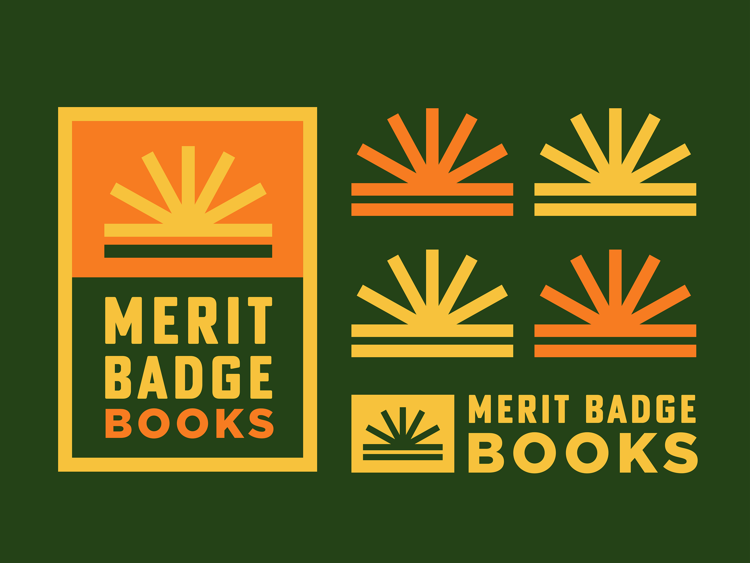Merit Badge Books Logo Design by Danielle Podeszek on Dribbble