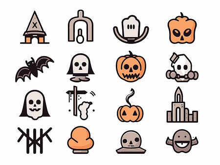 Spooky Symbols designs, themes, templates and downloadable graphic ...