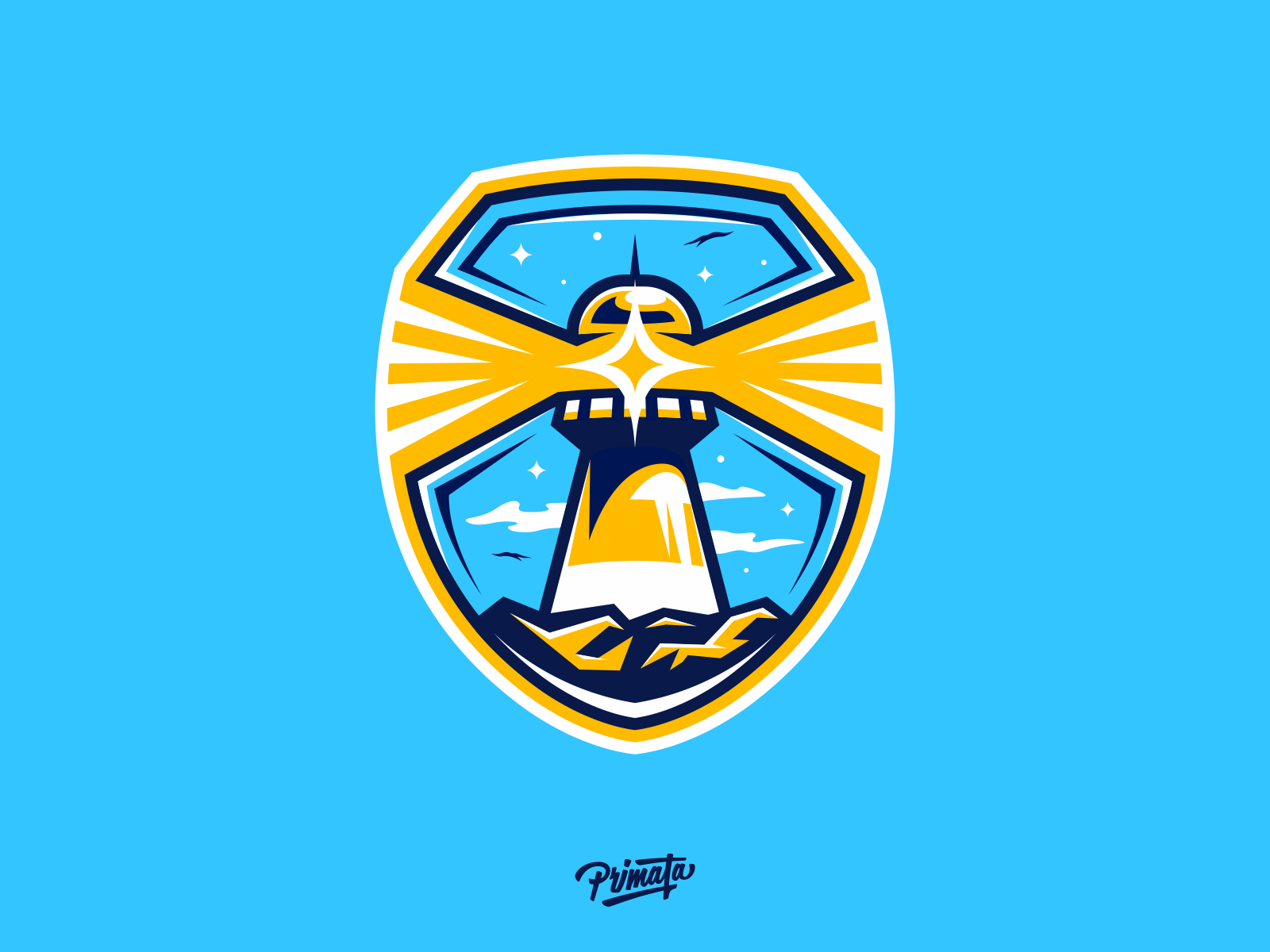 Lighthouse Shield logo by Primata Designs on Dribbble