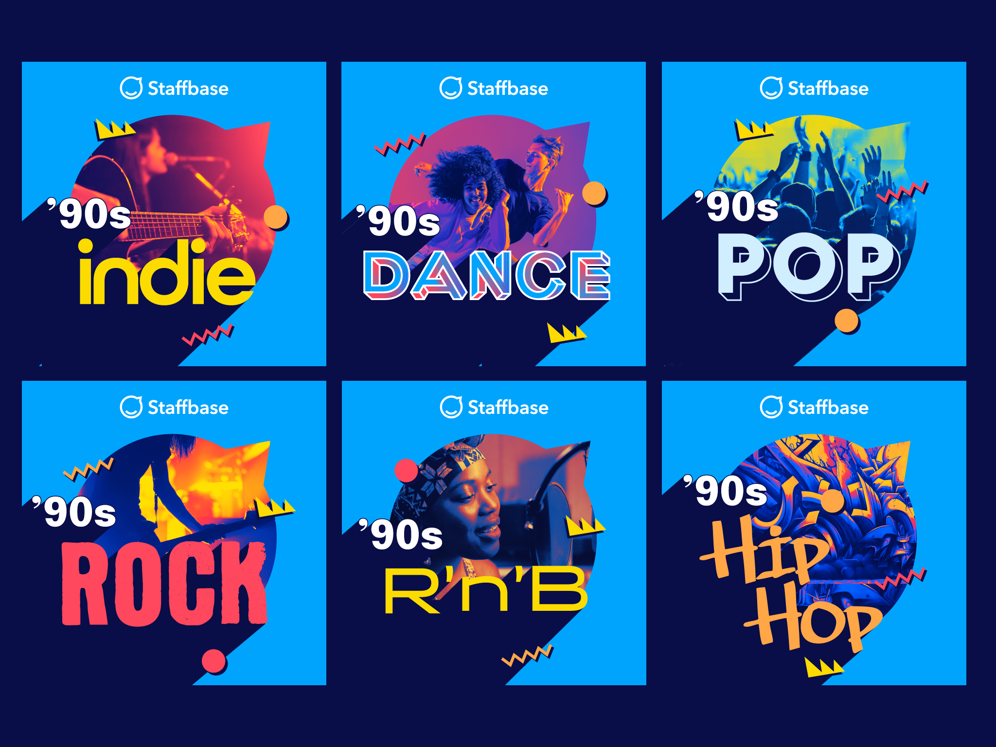 Spotify Playlist Covers 90s campaign by Janet Levrel on Dribbble