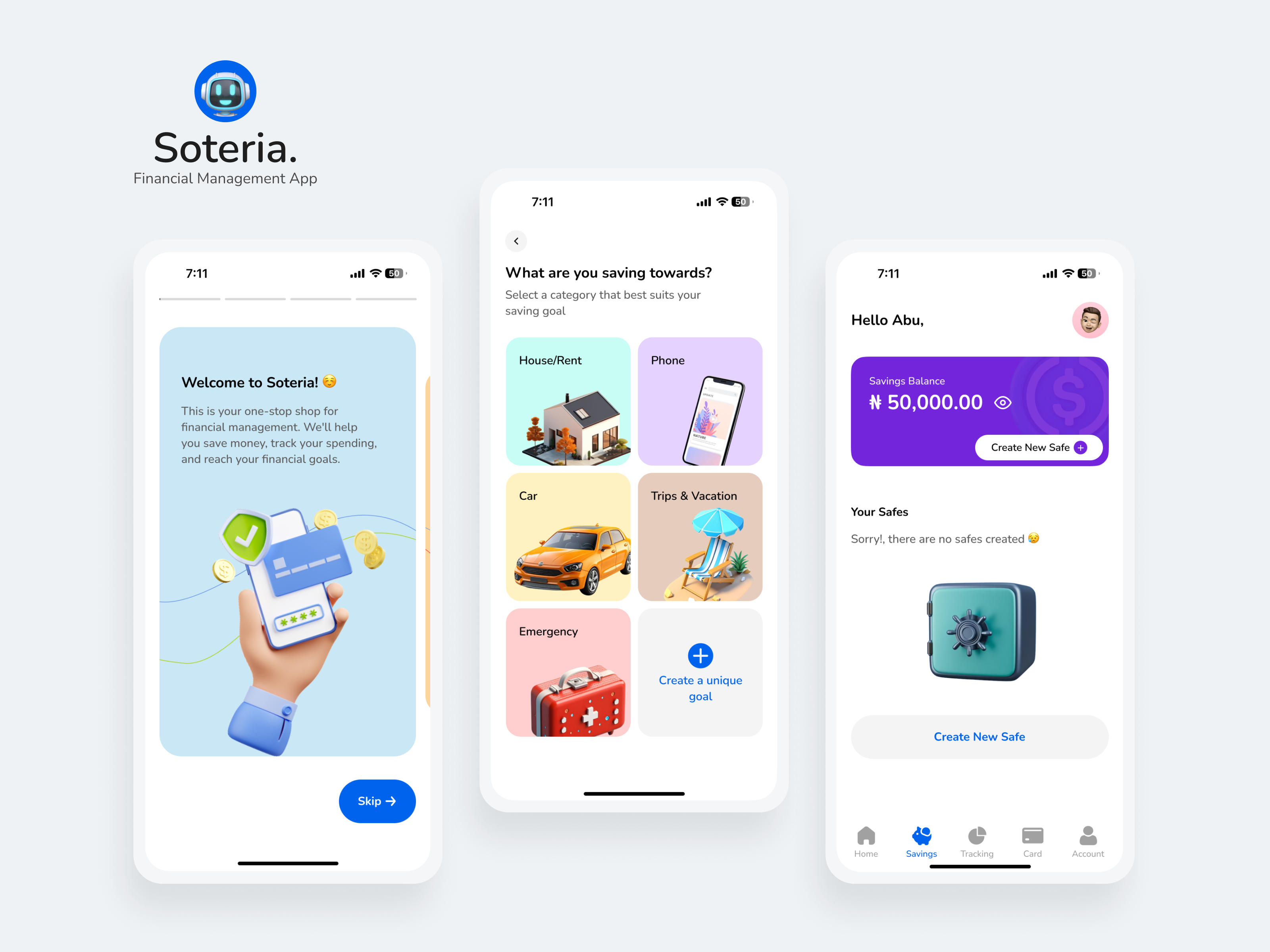 Soteria - Savings App by Abu Rex on Dribbble