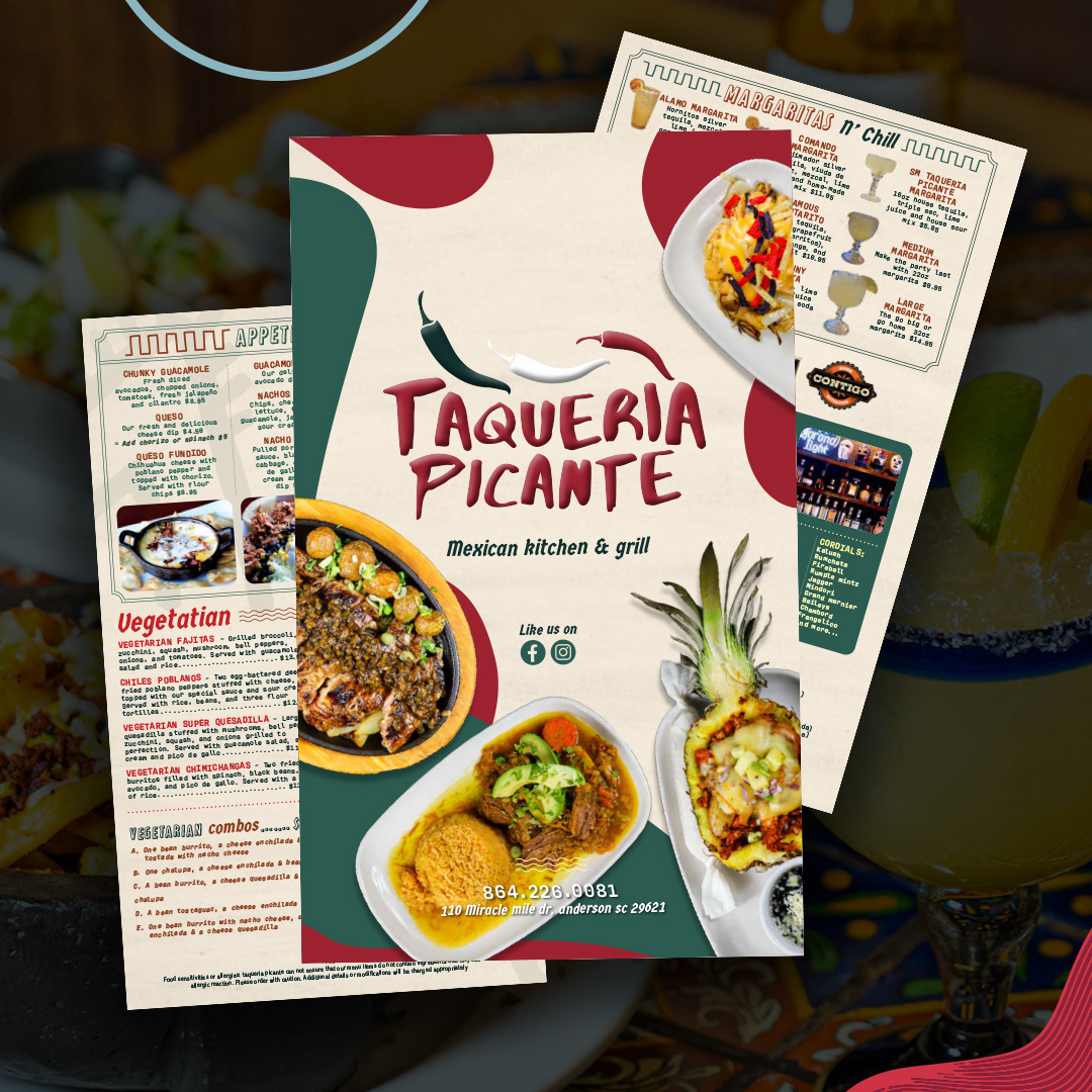 Restaurant menu design - Taqueria Picante by Oscar Chena Garcia on Dribbble