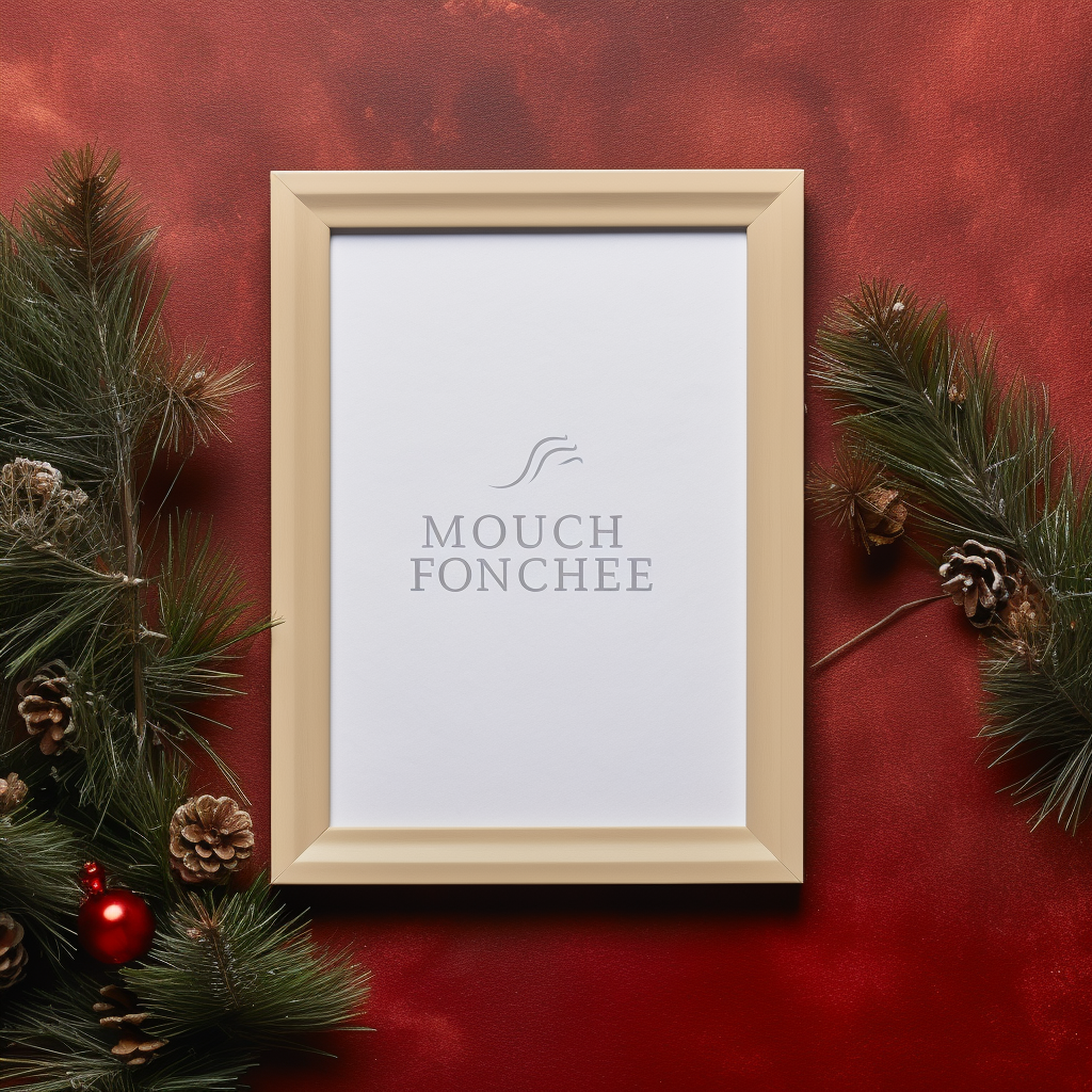 Christmas Wall Frame Mockup by Zuza Whitlock ( 33 on Dribbble