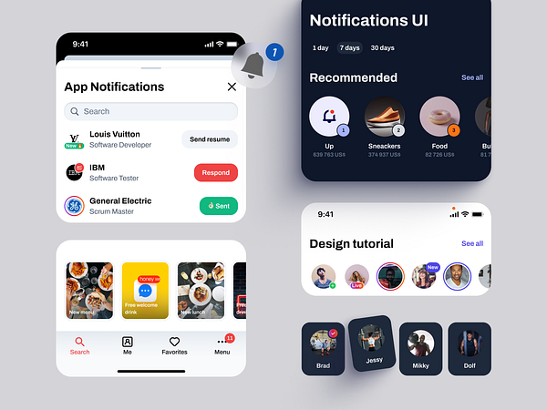 Seamless Interface Design: App Notification UI Guide by Roman Kamushken ...