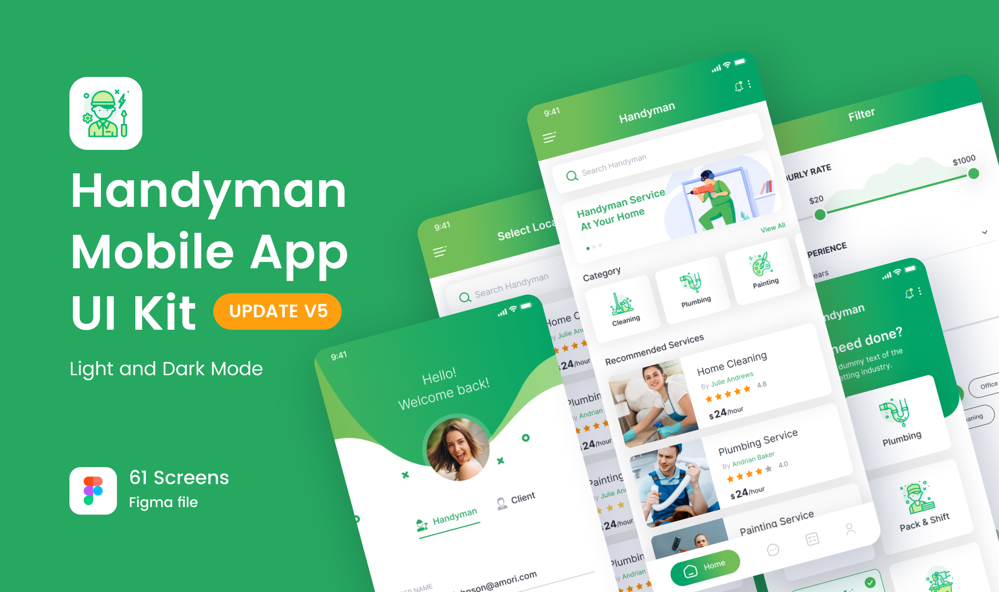 Handyman App UI Kit Template by Kader Kh on Dribbble