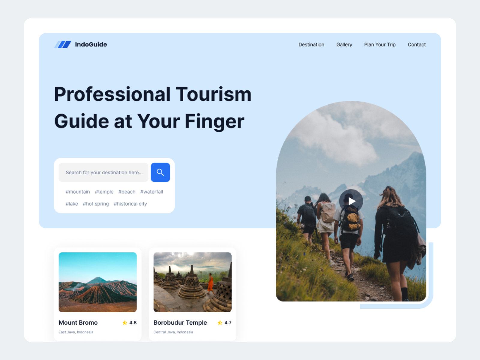 IndoGuide - Tour Guide Agency Web Design by Pandu Baskara on Dribbble