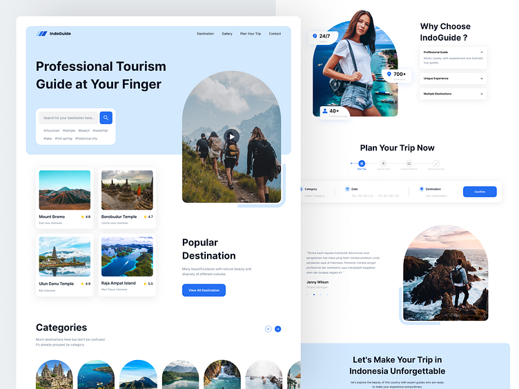 IndoGuide - Tour Guide Agency Web Design by Pandu Baskara on Dribbble