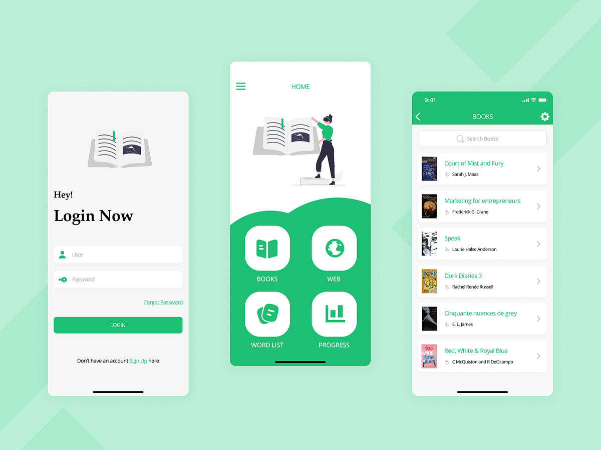 Innovative Mobile App Design: UI/UX for Book Reading App by Deepesh ...