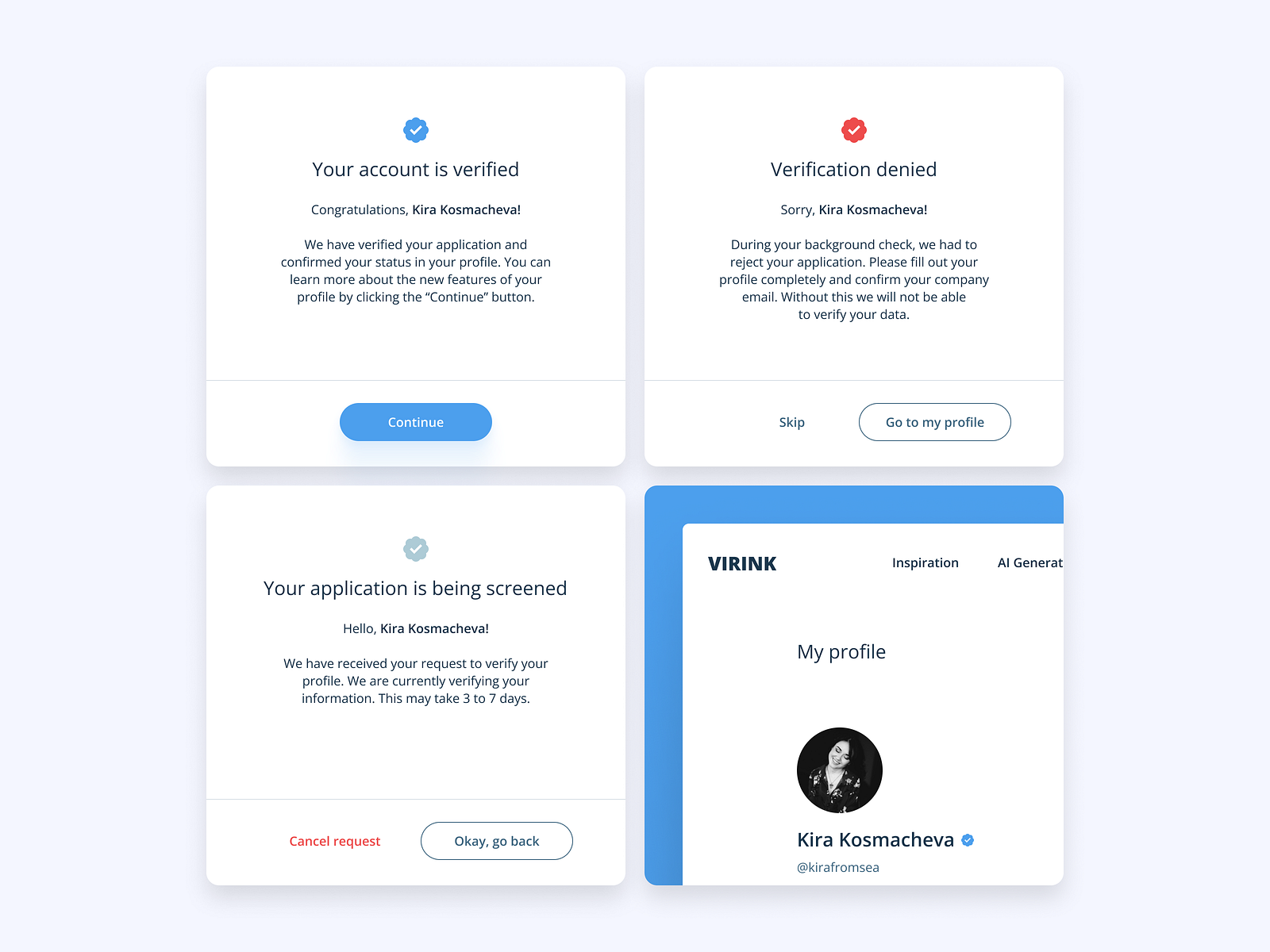 Daily UI 011 — Flash Message (Error/Success) by Egor Kosmachev on Dribbble Daily UI 011 — Flash Message (Error/Success) by Egor Kosmachev on Dribbble