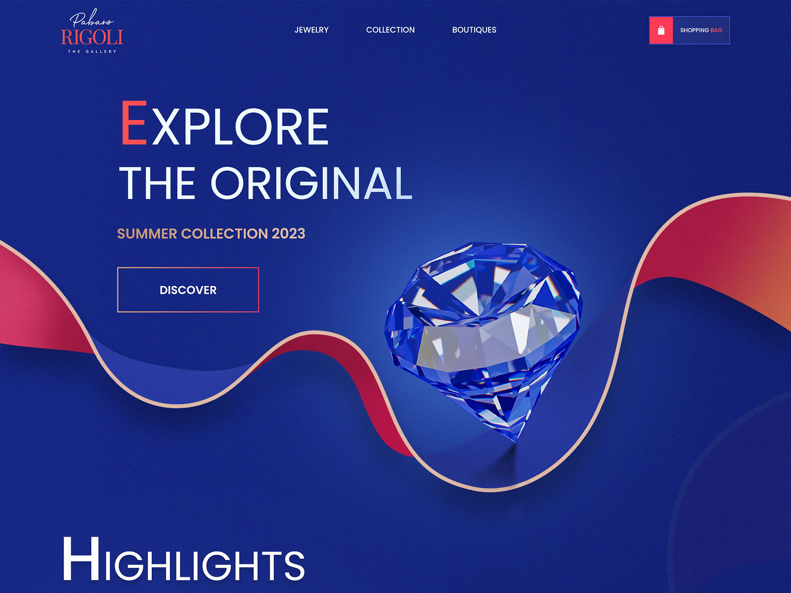RIGOI DIAMOND RESPONSIVE WEBSITE DESIGN by Muhammad Hussain on Dribbble