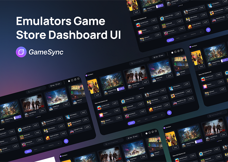 Emulator Game Store Dashboard UI by Shamiur Rahman on Dribbble