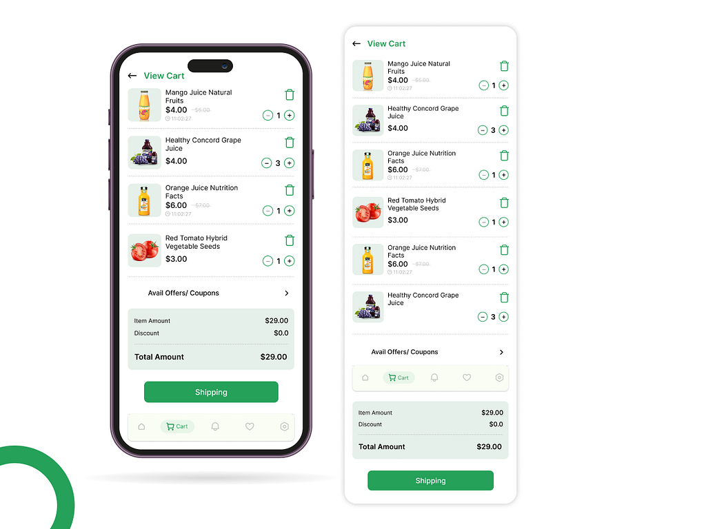 Grocery Mobile App UI | Cart Page UI Design by Ataullah Akram on Dribbble