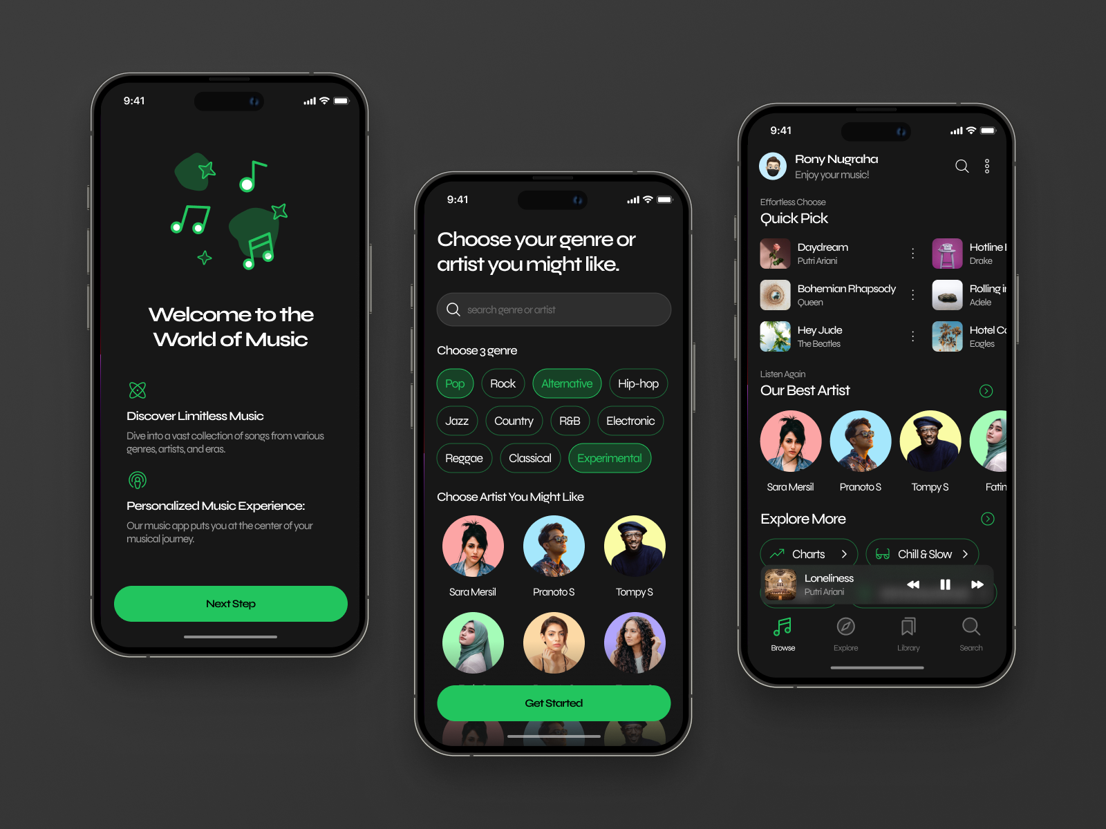Music Streaming Mobile App by Andri Prasetia for SLAB Design Studio on ...