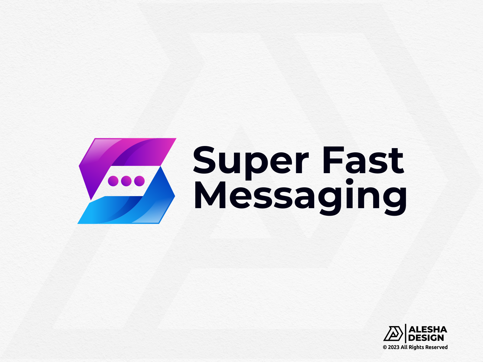 Super Fast Messaging Logo Design by alesha design on Dribbble