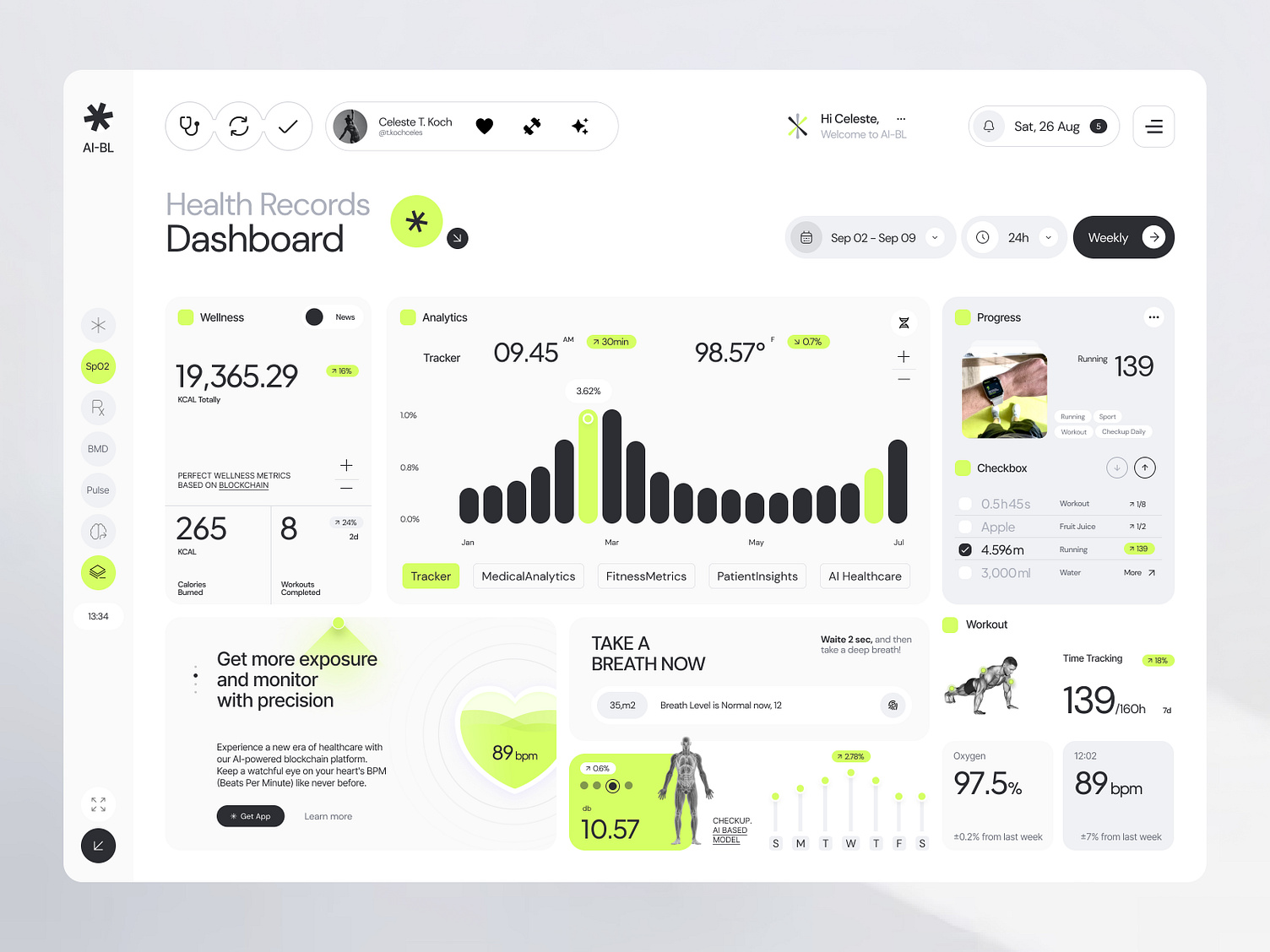 Health Monitoring Dashboard by Levi Wilson for QClay on Dribbble