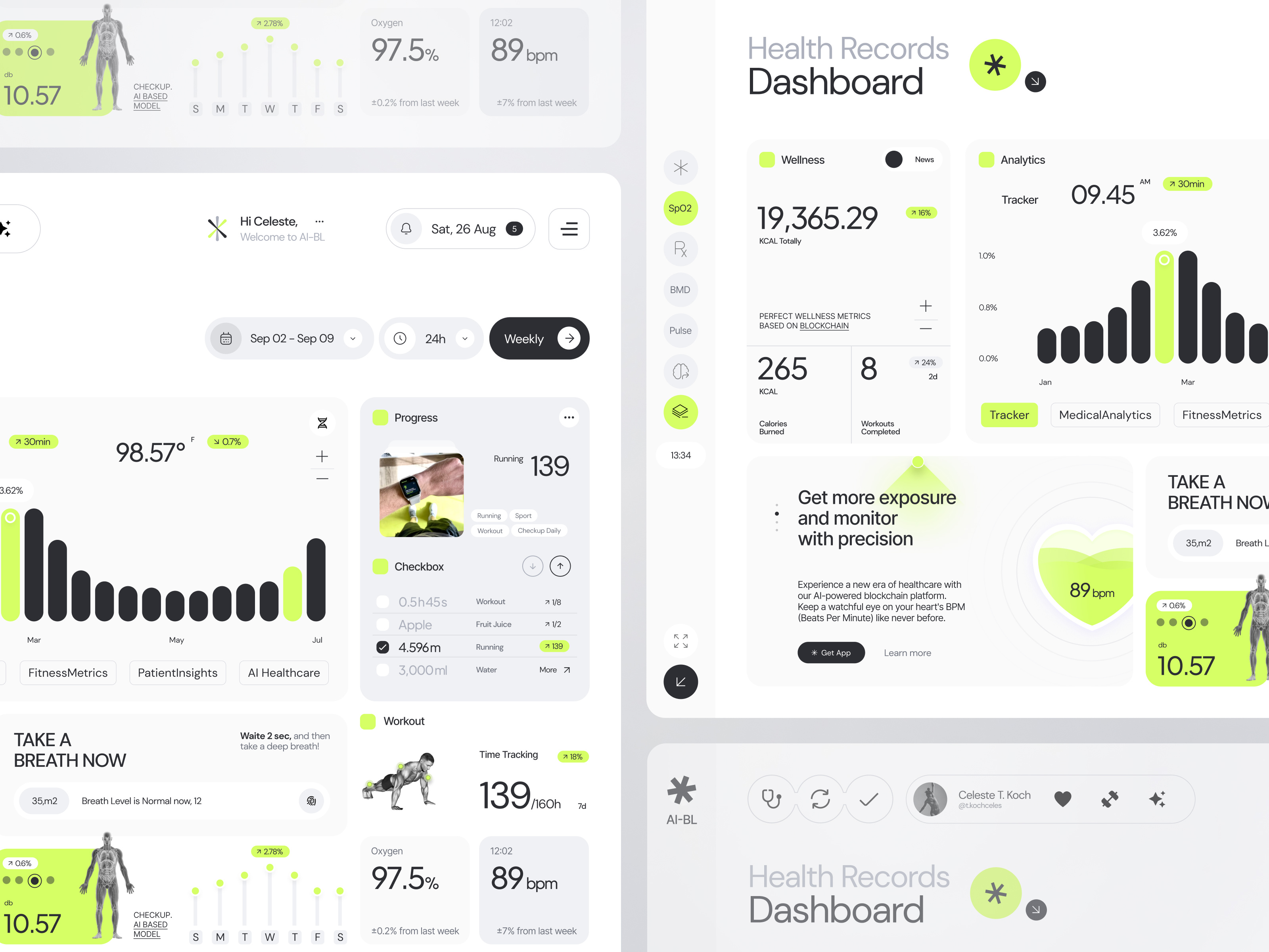 Health Monitoring Dashboard by Levi Wilson for QClay on Dribbble