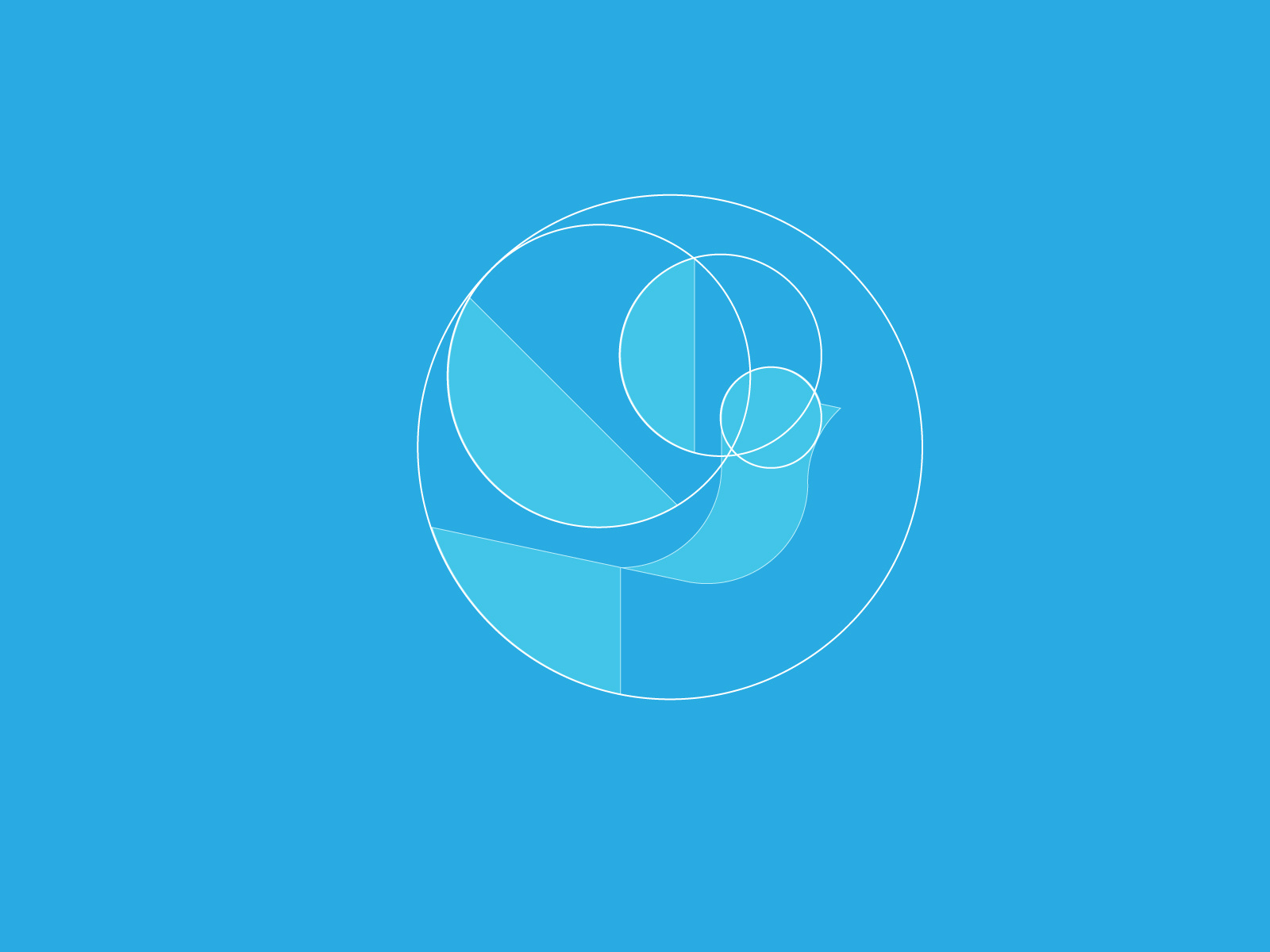 Bird logo with golden ratio grid - Tutorial by DAINOGO on Dribbble