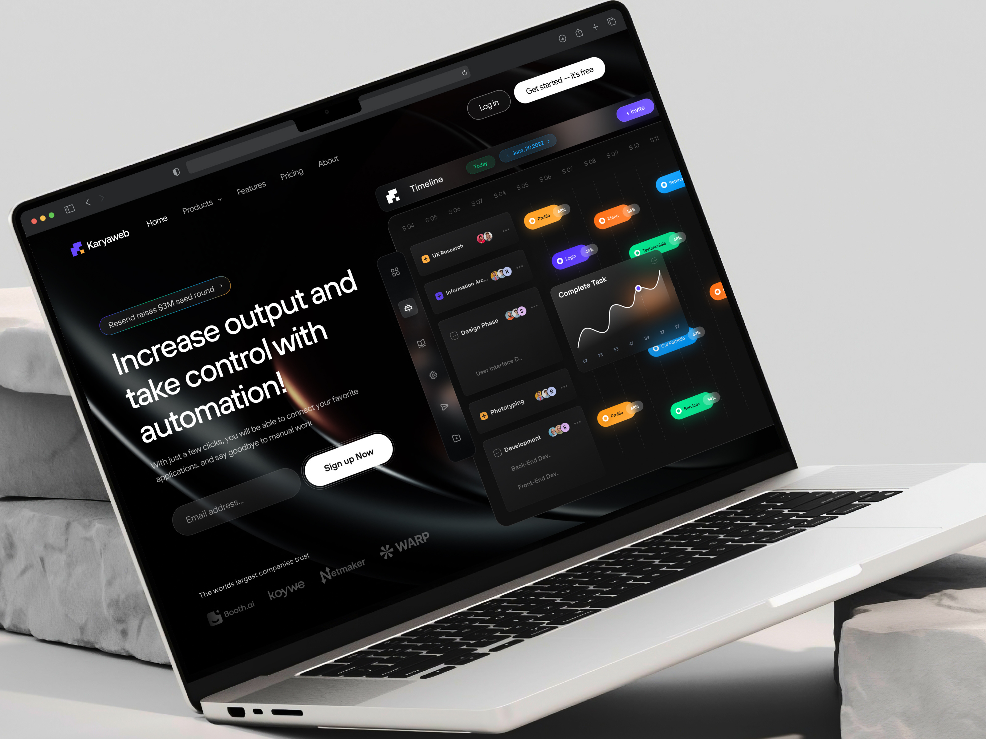 SaaS Automation Landing Page by Foysal on Dribbble