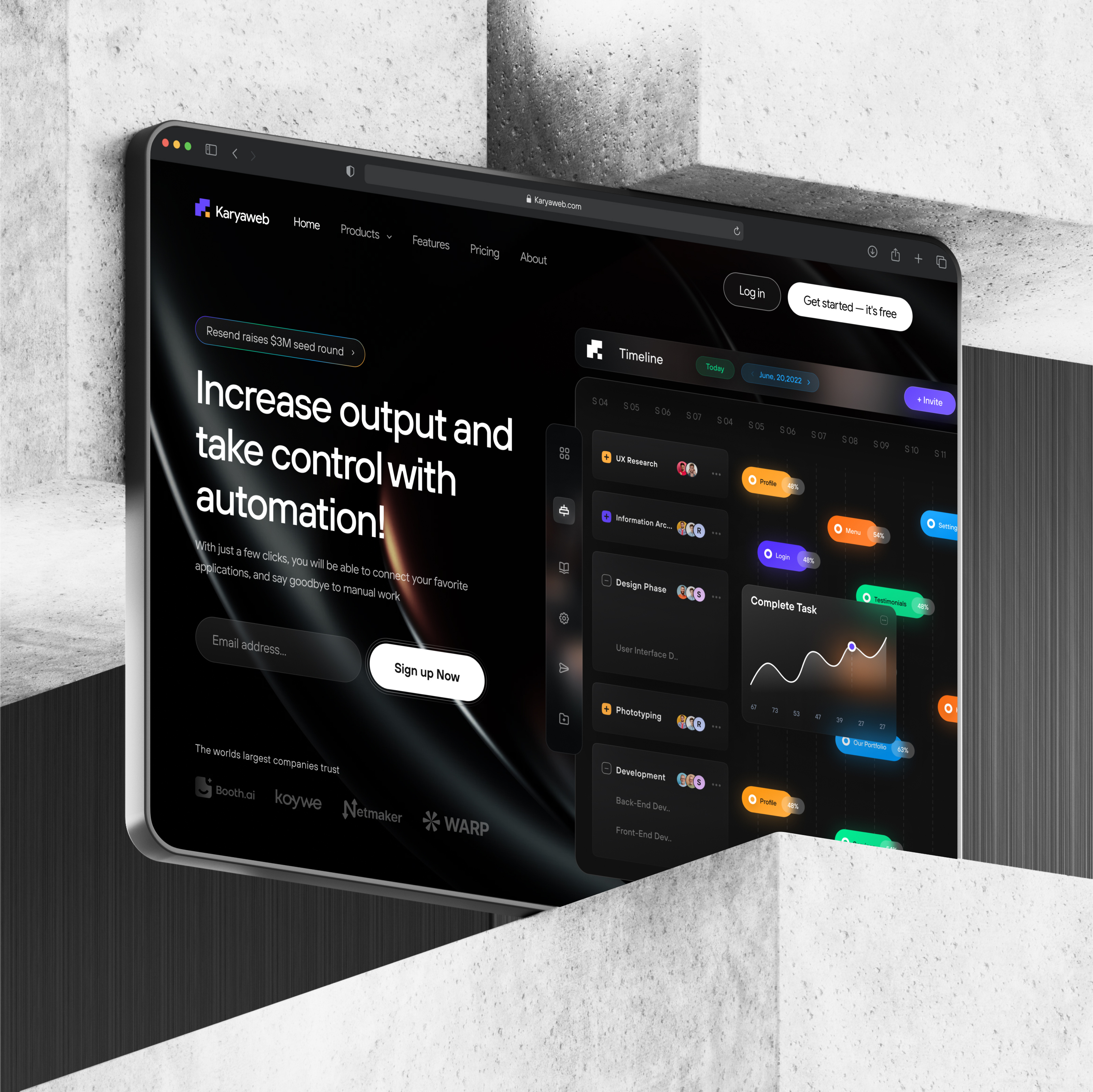 Saas Automation Landing Page By Foysal On Dribbble