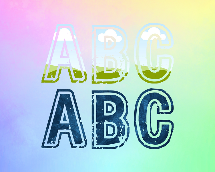 Canva Alphabet Font Frames - Retro Rough by Jenson Major on Dribbble