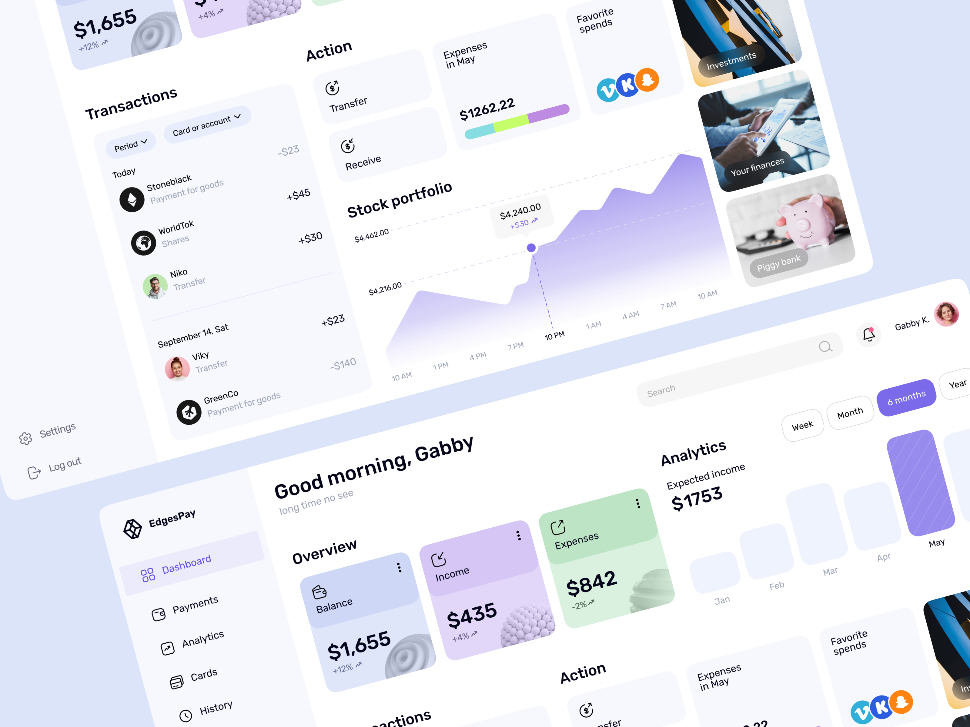 Personal Finance Web App Concept by Ronas IT | UI/UX Team on Dribbble