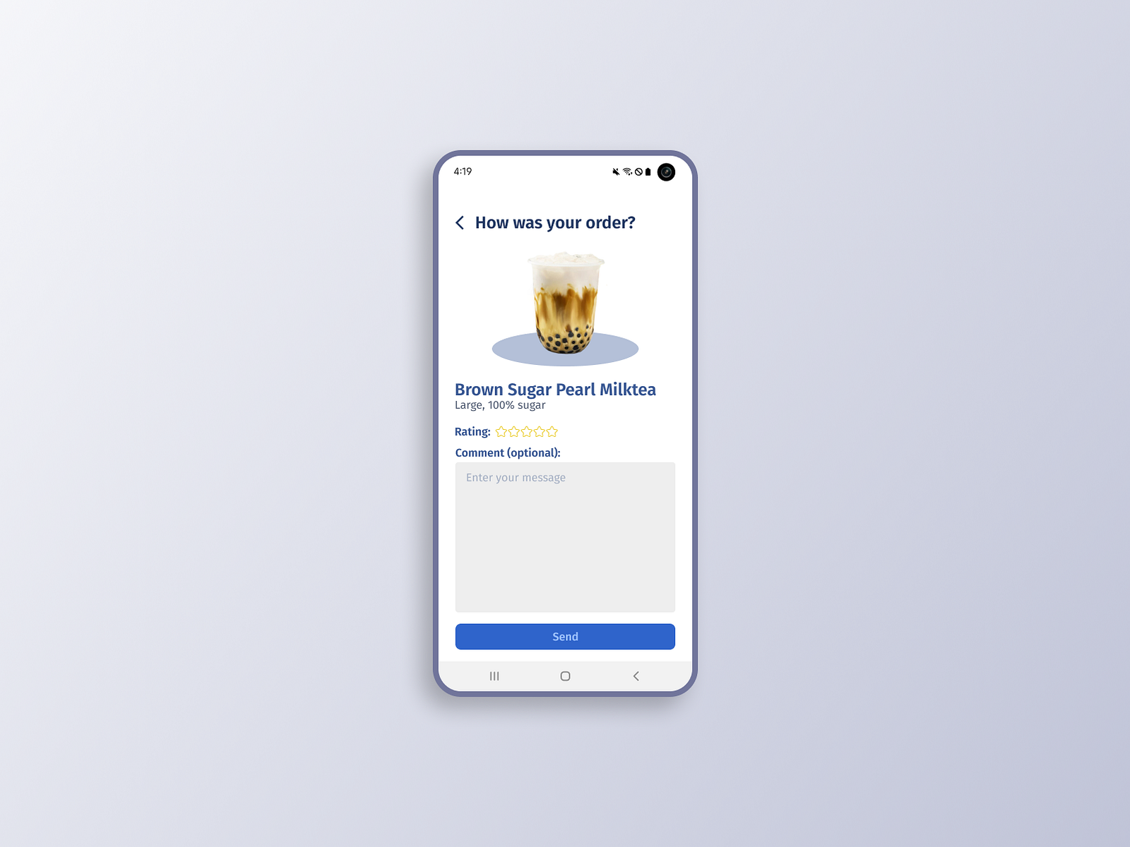 Feedback form with star rating by Tiffa on Dribbble