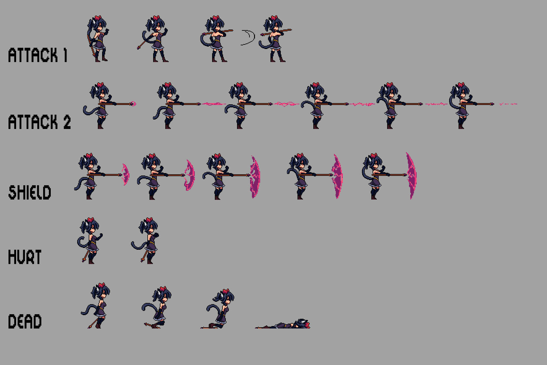 Bestial Anime Characters Pixel Art Sprite Pack by 2D Game Assets on ...