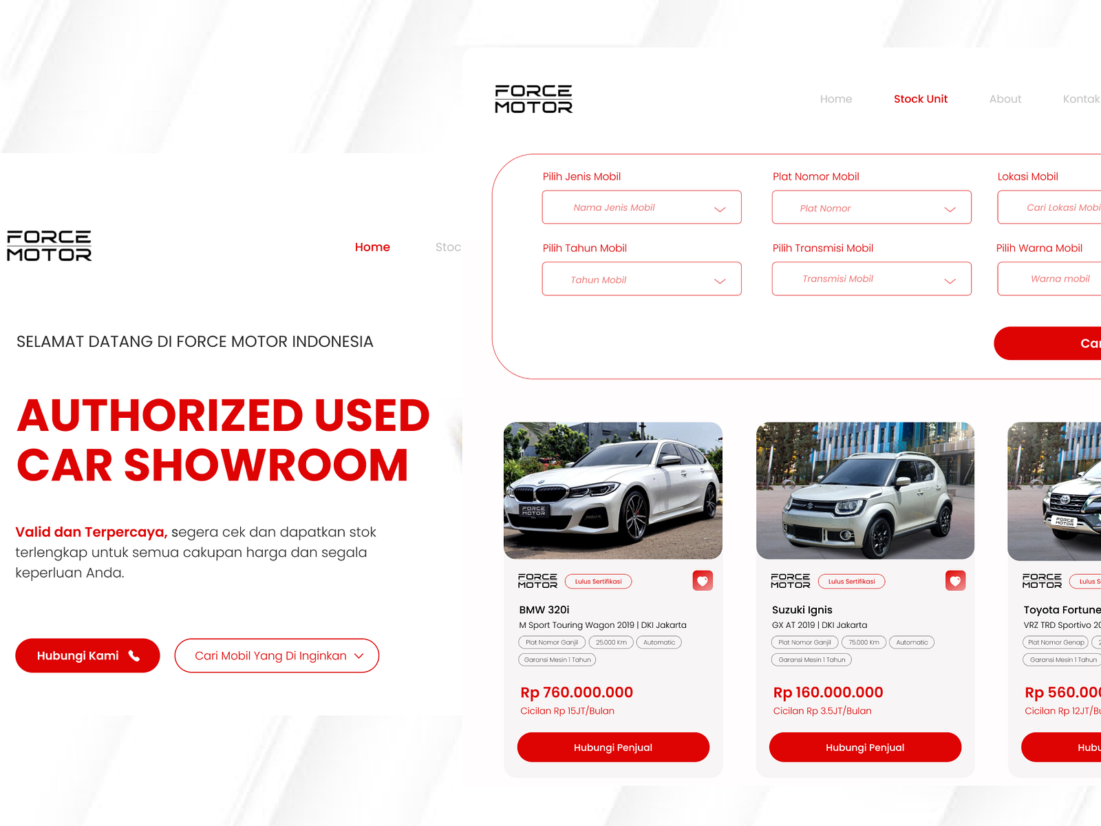 FORCE MOTOR WEBSITE by Reza Firmansyah on Dribbble