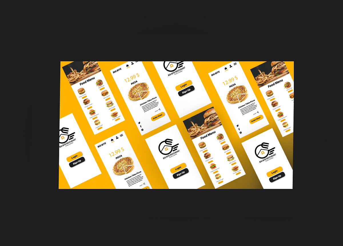Online Fast Food App UI by Asma Zaib on Dribbble