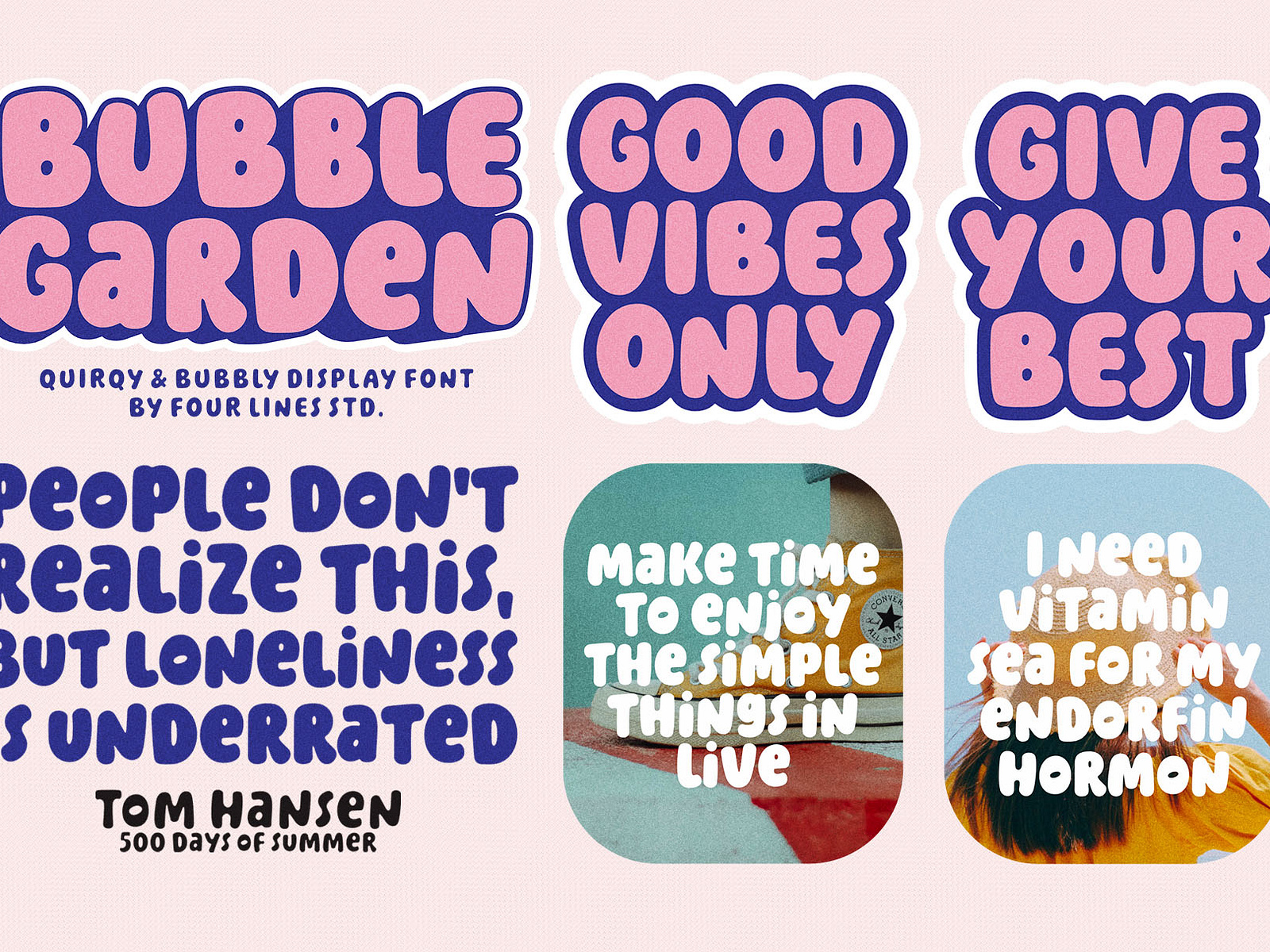 Bubble Garden - Bubbly Display Font by Four Lines Std. on Dribbble