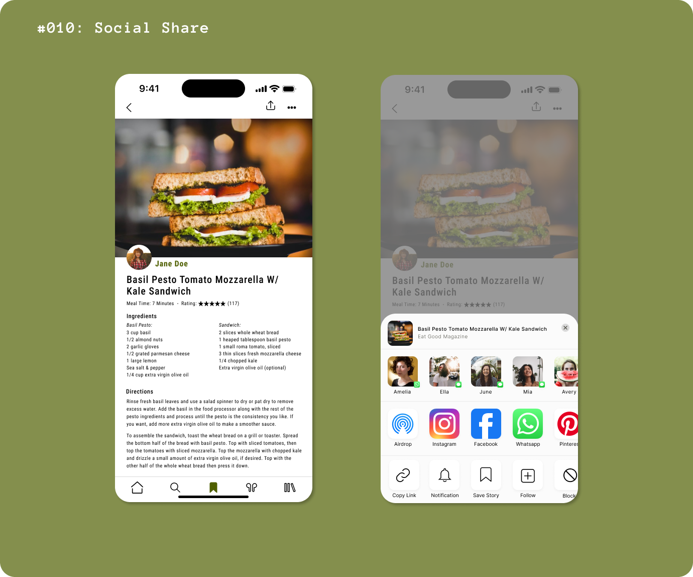 Social Share | Daily UI Challenge #010 by Dyna St-Vil on Dribbble