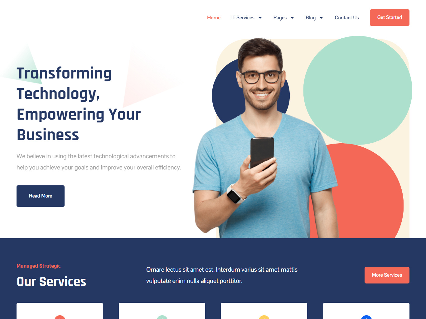 IT Services WordPress Website by Riaad Arif on Dribbble