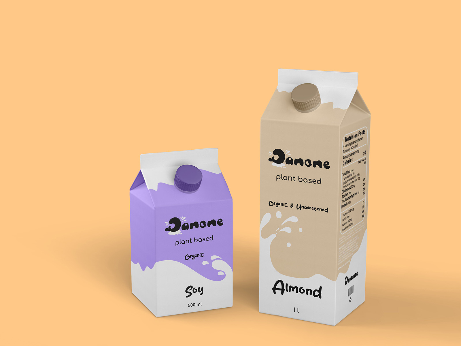 Danone Rebranding / Milk packaging by Sarra Louzri on Dribbble