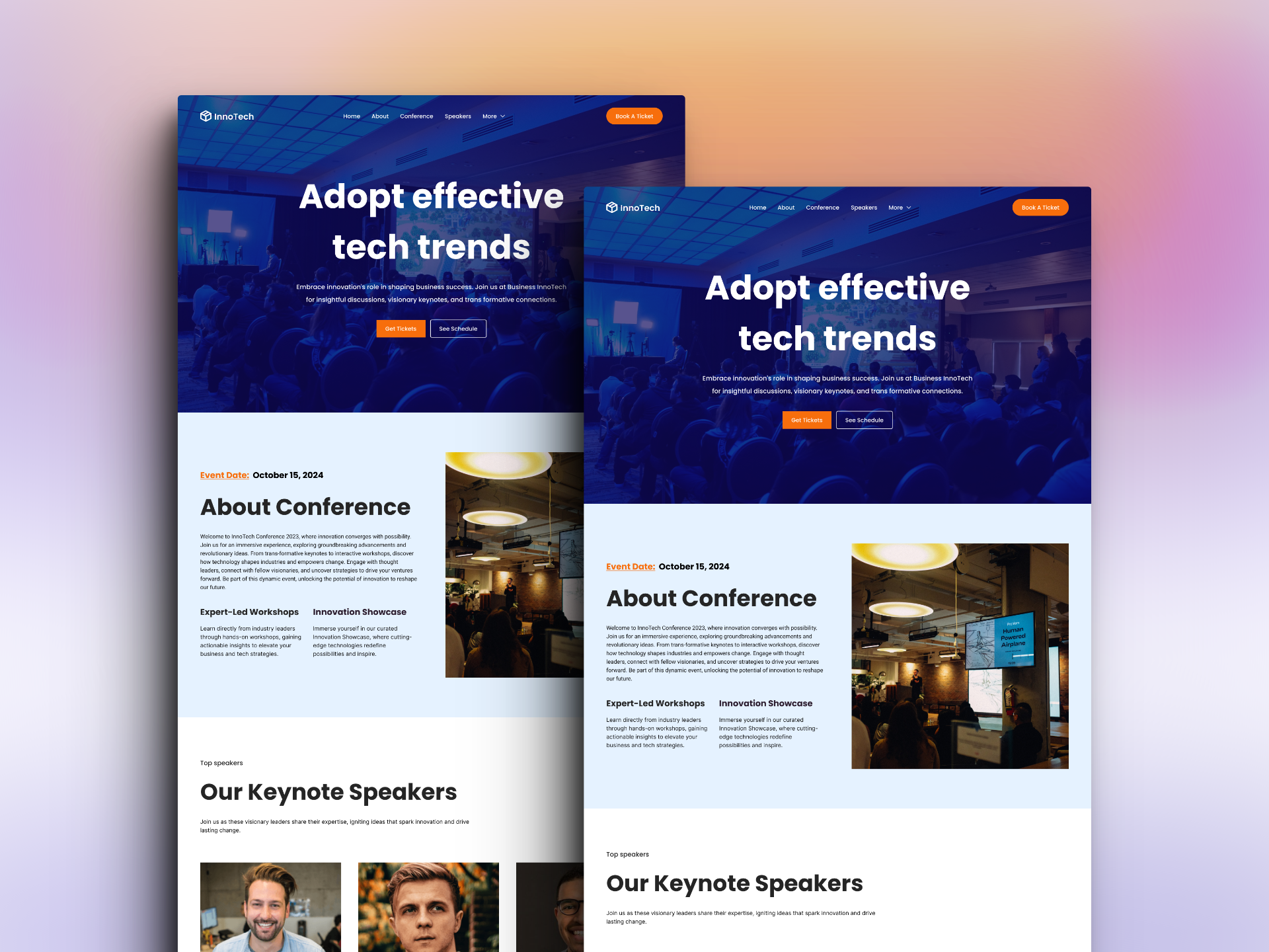 Tech Conference Landing Page Template Design In Figma by Abidul Islam ...