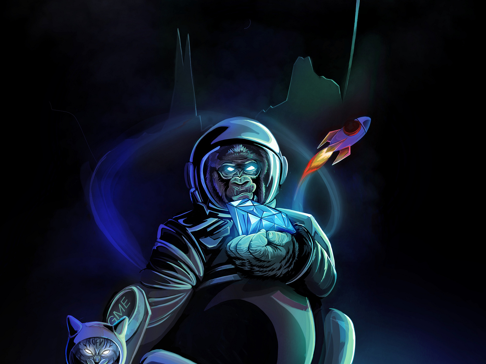 To the moon by Roxanne Seaton on Dribbble