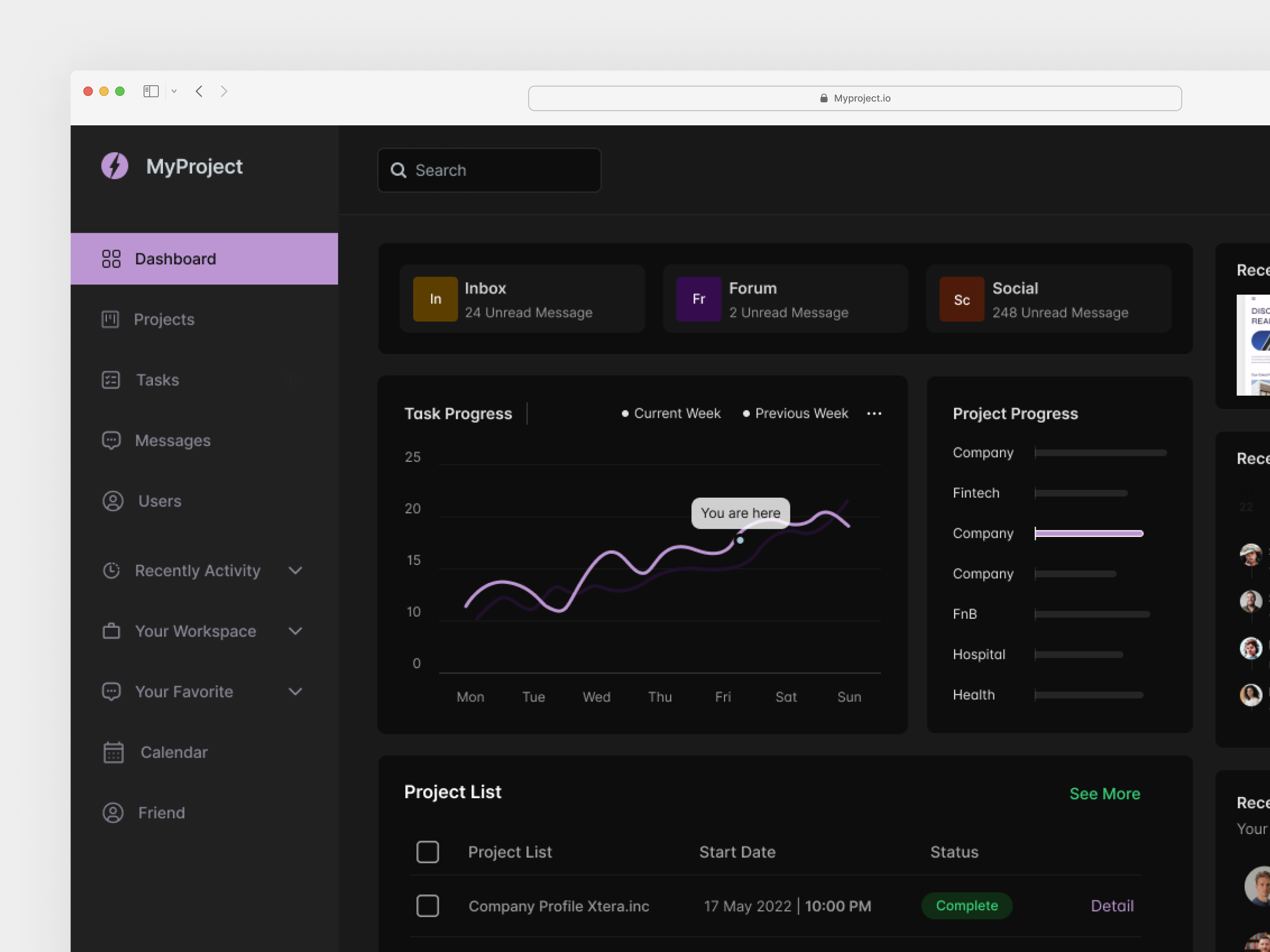 My project - Dashboard UI Dark mode by Hisyam Hawari for Matriks Studio ...