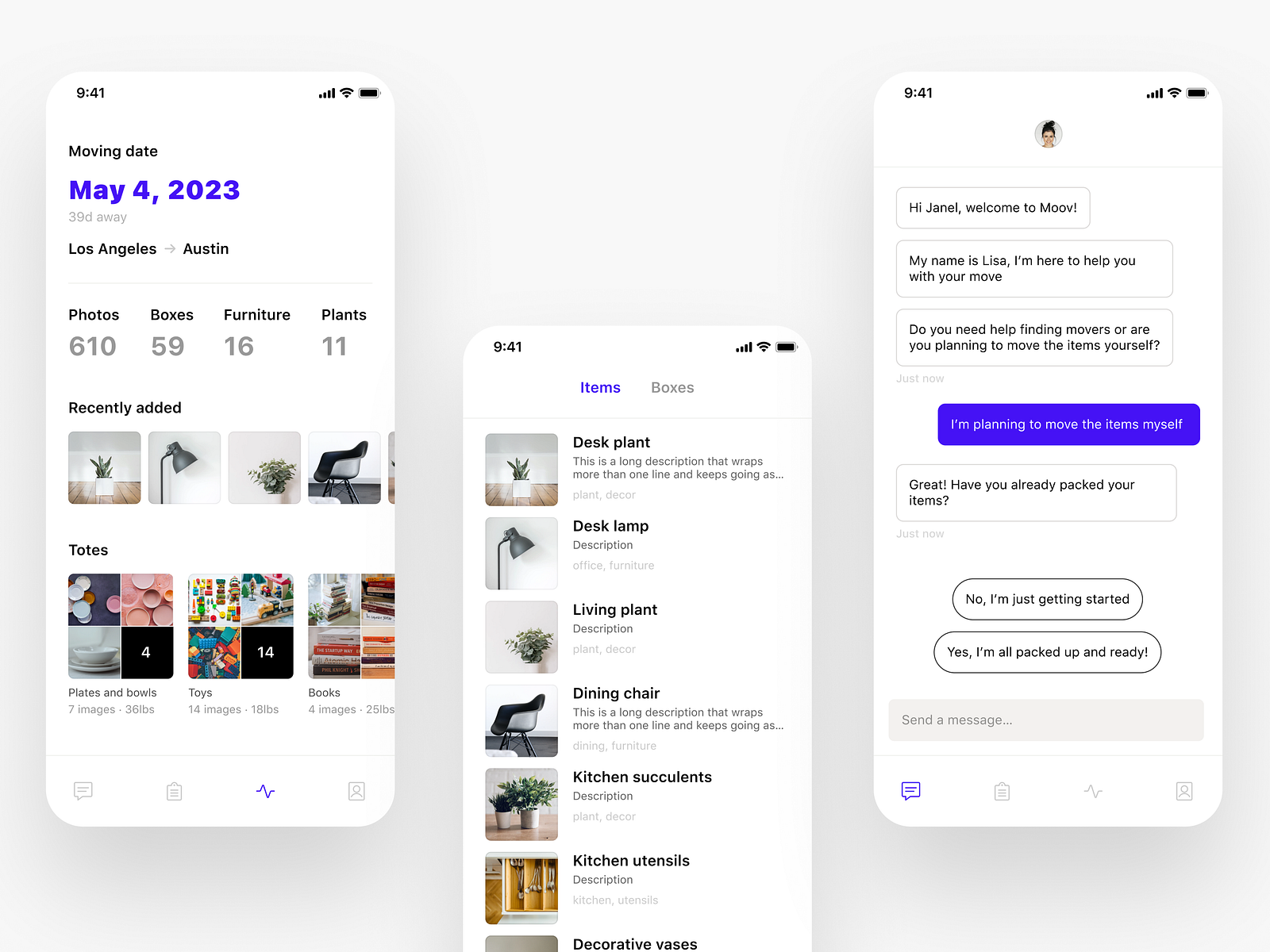 Moving app by Jeremy Santy on Dribbble