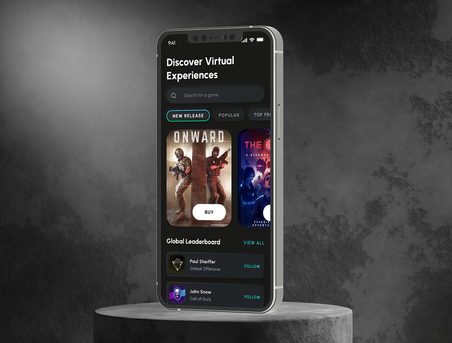 VR Gaming Marketplace Concept App UI by ProCreator - Global UI/UX ...