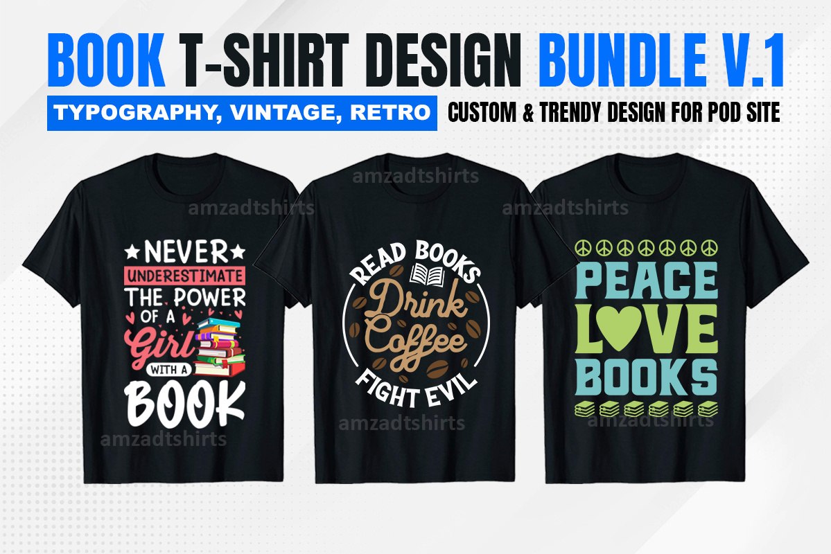 Book T-shirt Design, Tshirts by Amzad Hossain on Dribbble
