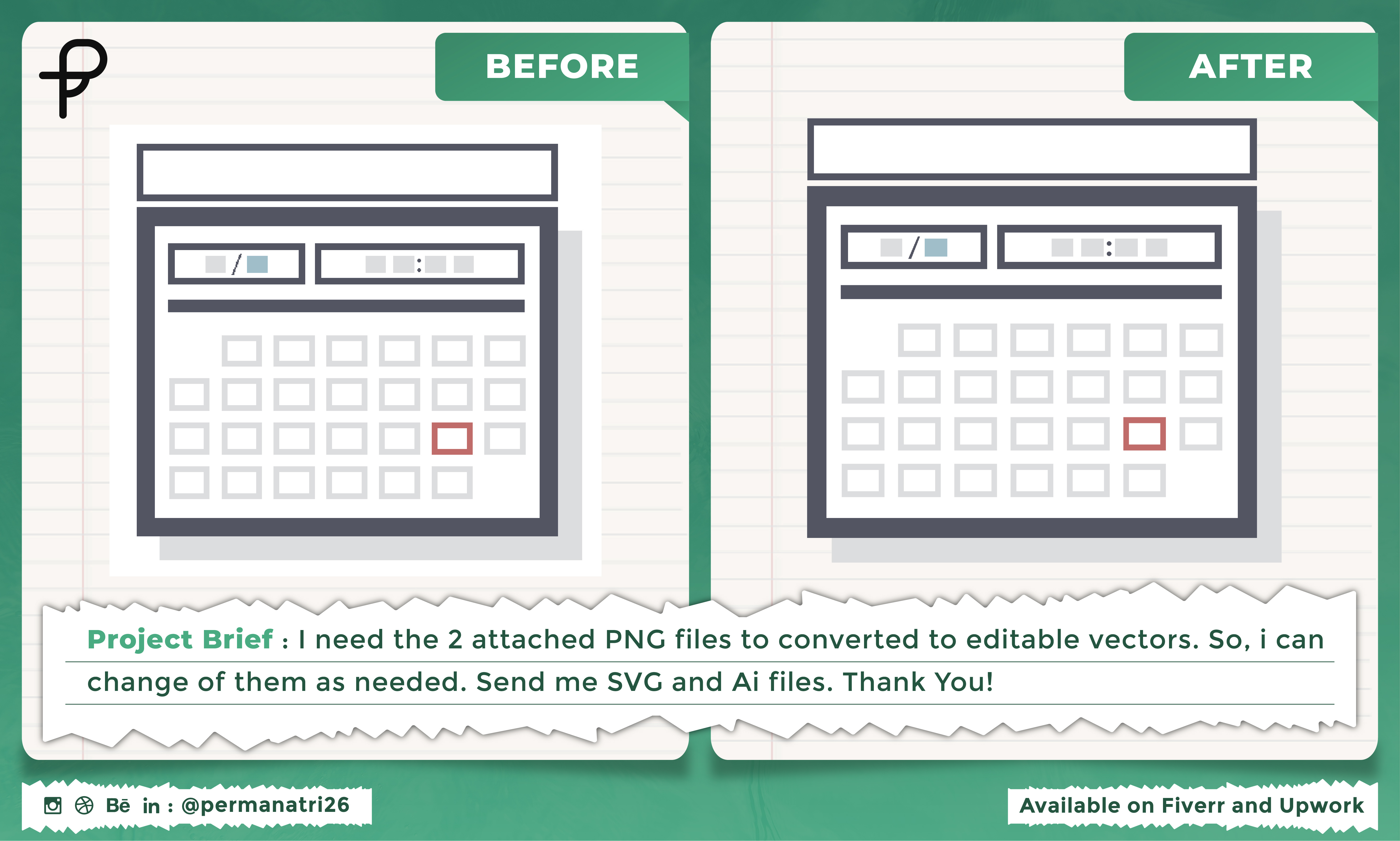 Manual Vector Tracing Service by Permana Tri Putra on Dribbble
