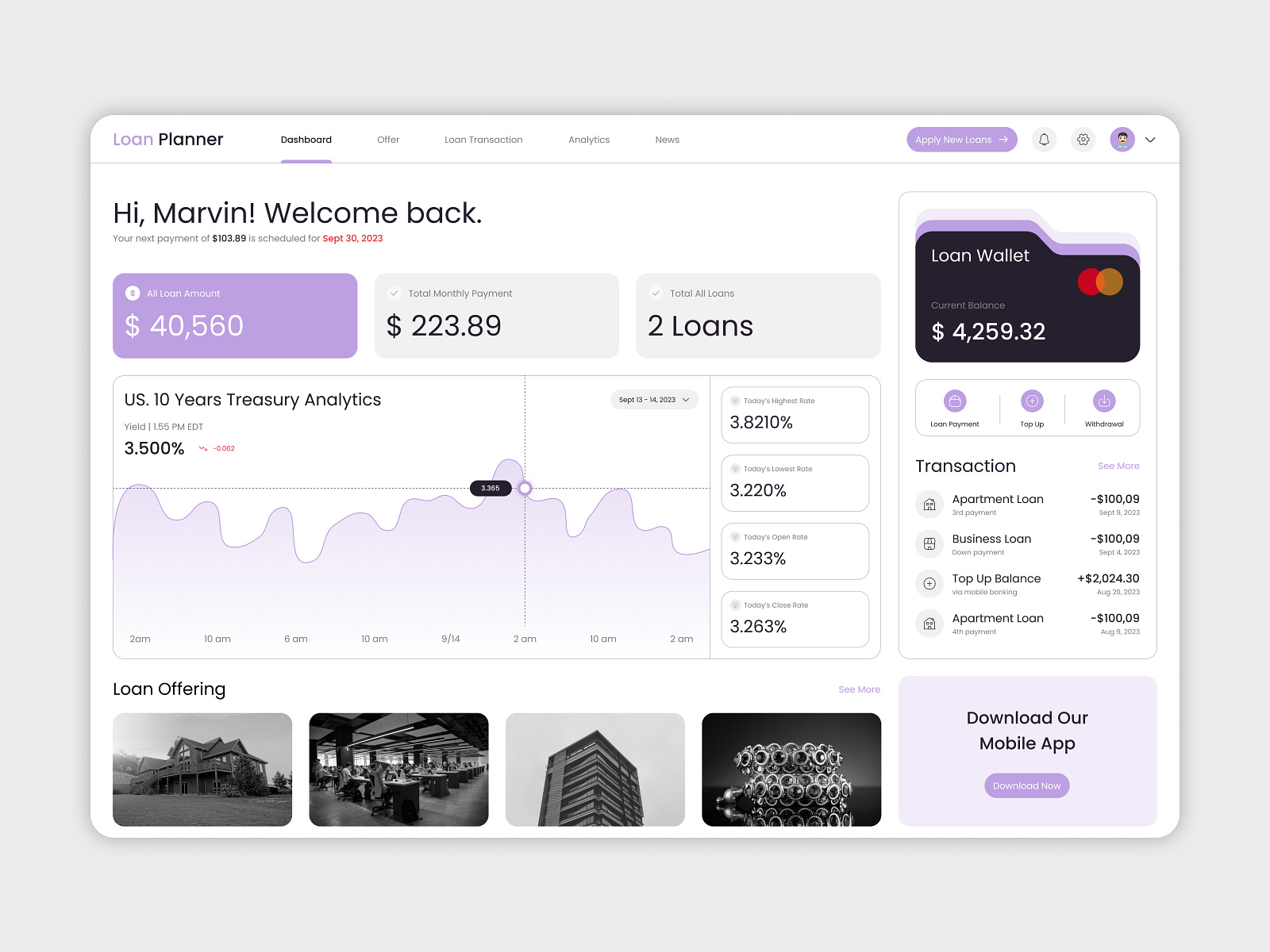 Loan Planner Web App Design by EncodeDots on Dribbble