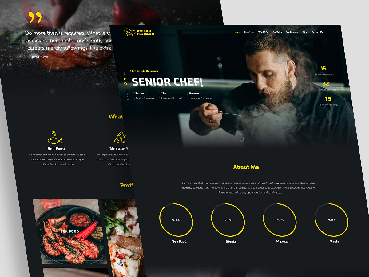 Chef Portfolio designs, themes, templates and downloadable graphic ...
