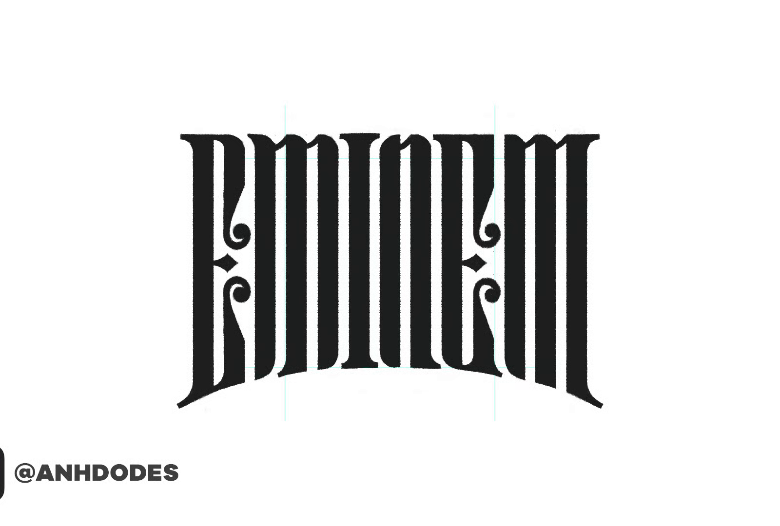 Lettering EMINEM typography logotype design process by by Anh Do - Logo ...