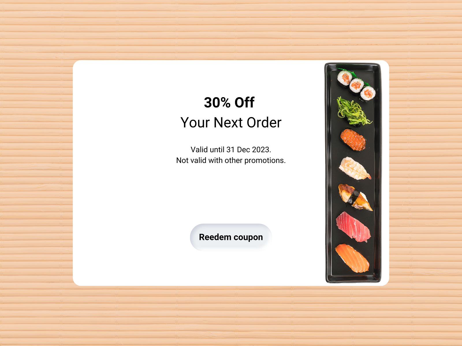 Daily UI 061 – Redeem Coupon by Beatriz Brandão on Dribbble